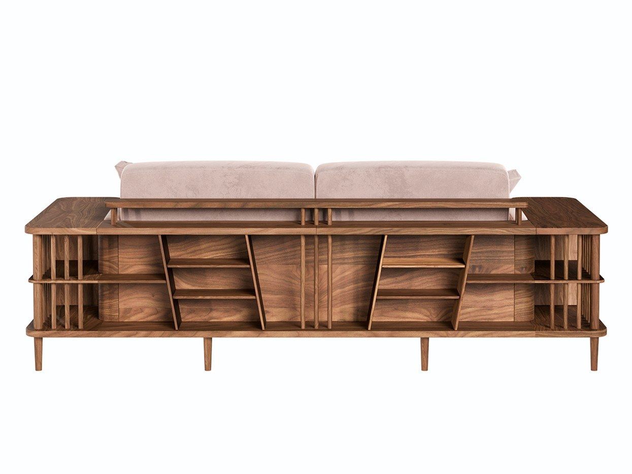 SCAFFOLD Sofa with integrated magazine rack By Wewood | design André Teoman