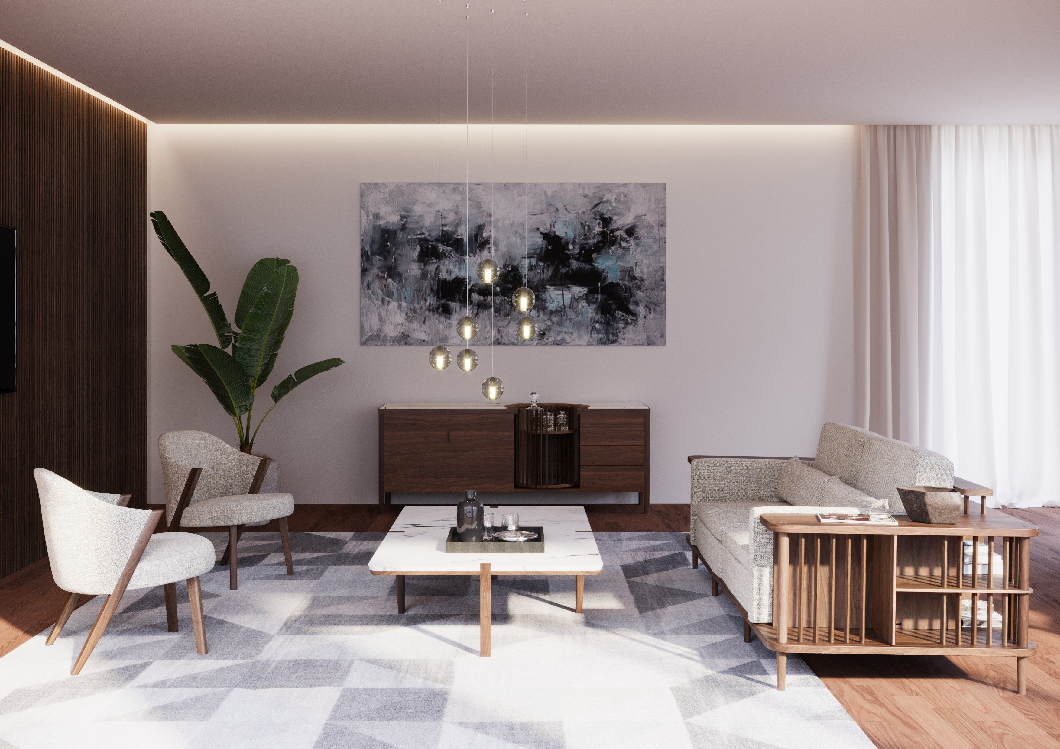 SCAFFOLD Sofa with integrated magazine rack By Wewood | design André Teoman