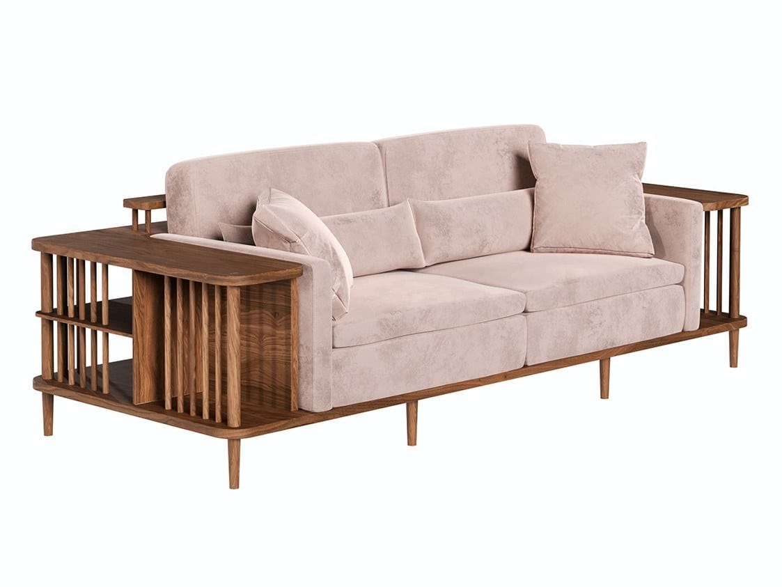 SCAFFOLD Sofa with integrated magazine rack By Wewood | design André Teoman