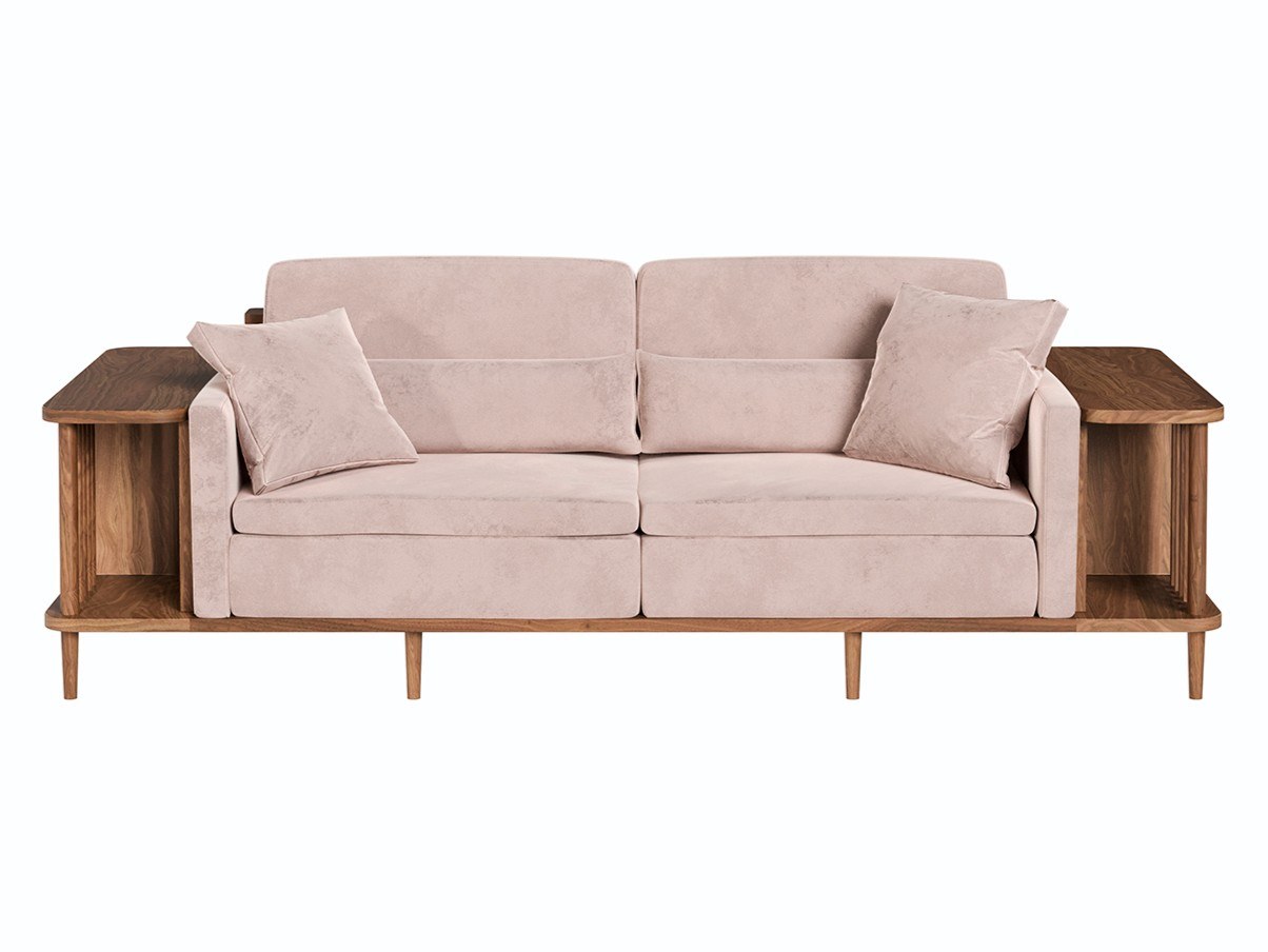 SCAFFOLD Sofa with integrated magazine rack By Wewood | design André Teoman