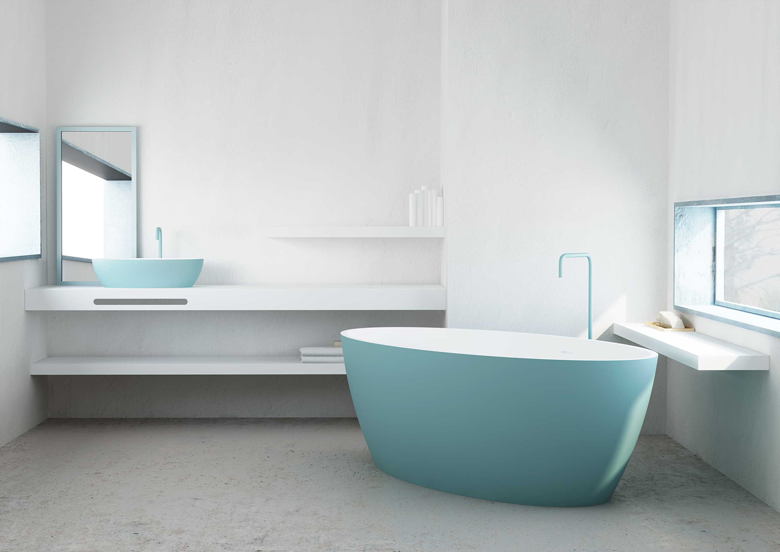 SPACE Vasca da bagno centro stanza ovale By Hidrobox