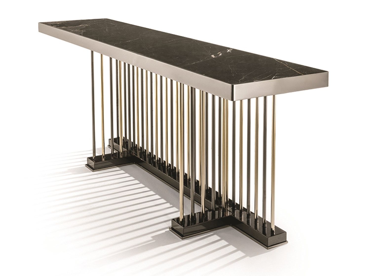 SCHUBERT | Console table Rectangular marble console table By Longhi ...