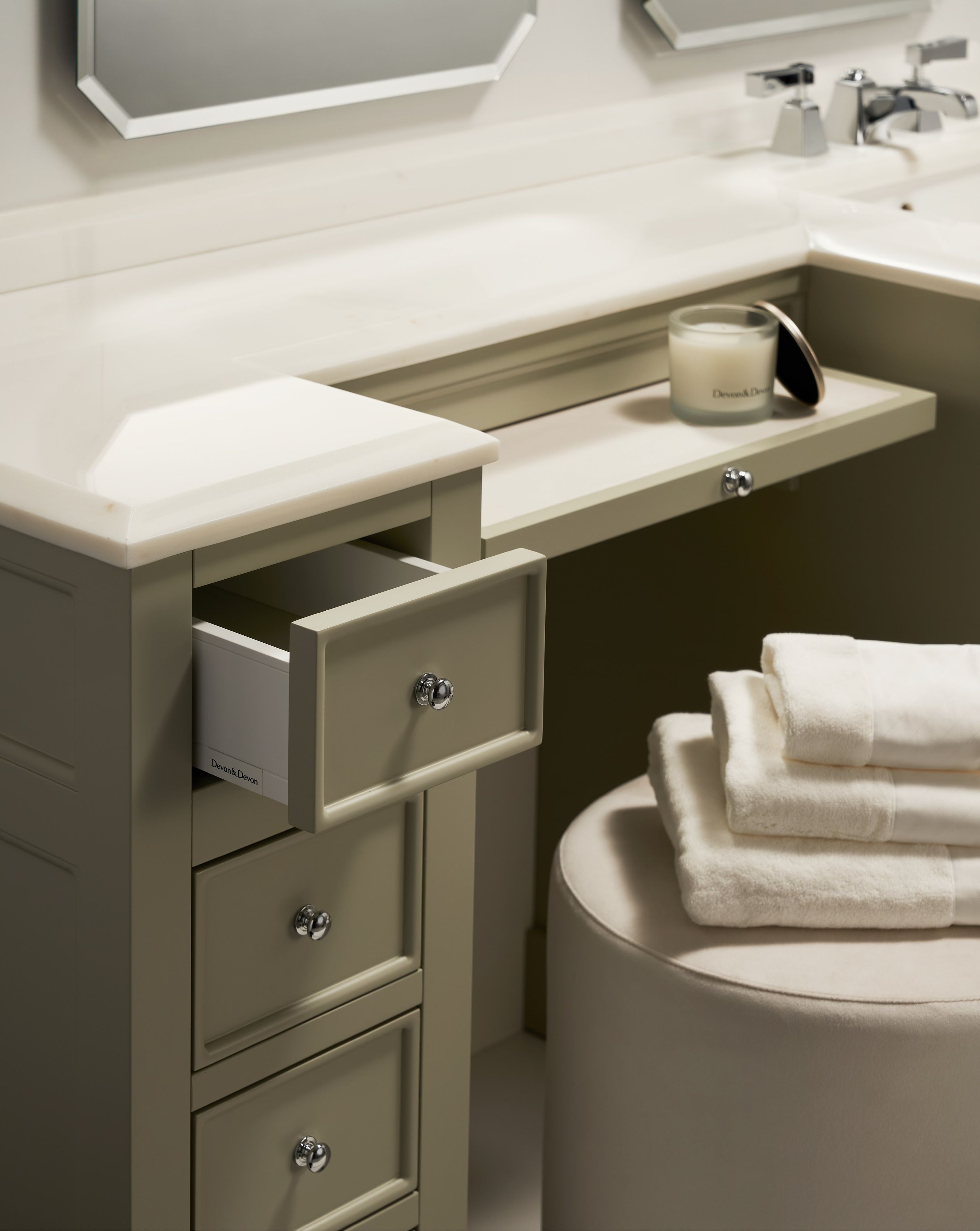 SEASON VANITY Wooden dressing table / vanity unit with marble top By ...