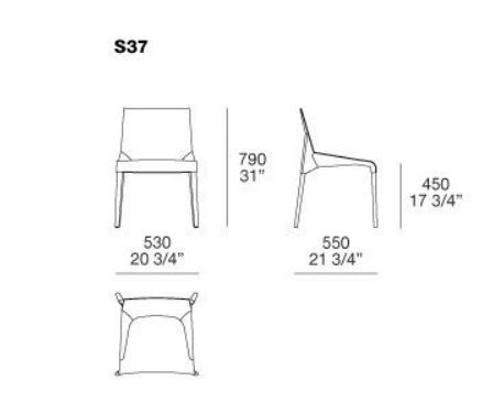 SEATTLE Tanned leather chair By Poliform | design Jean-Marie Massaud