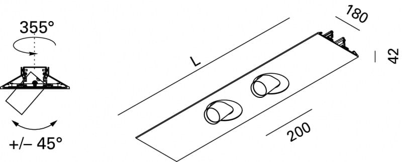 SEGMENT | Linear lighting profile for downlights By LUCIFERO'S