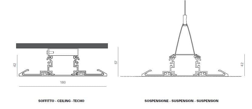 SEGMENT | Linear lighting profile for downlights By LUCIFERO'S