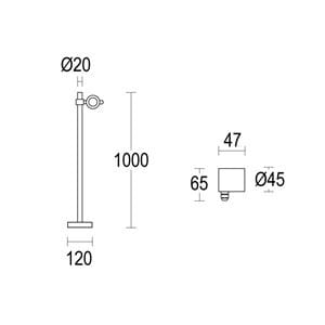 SEGNO P Bollard light By Ghidini Lighting