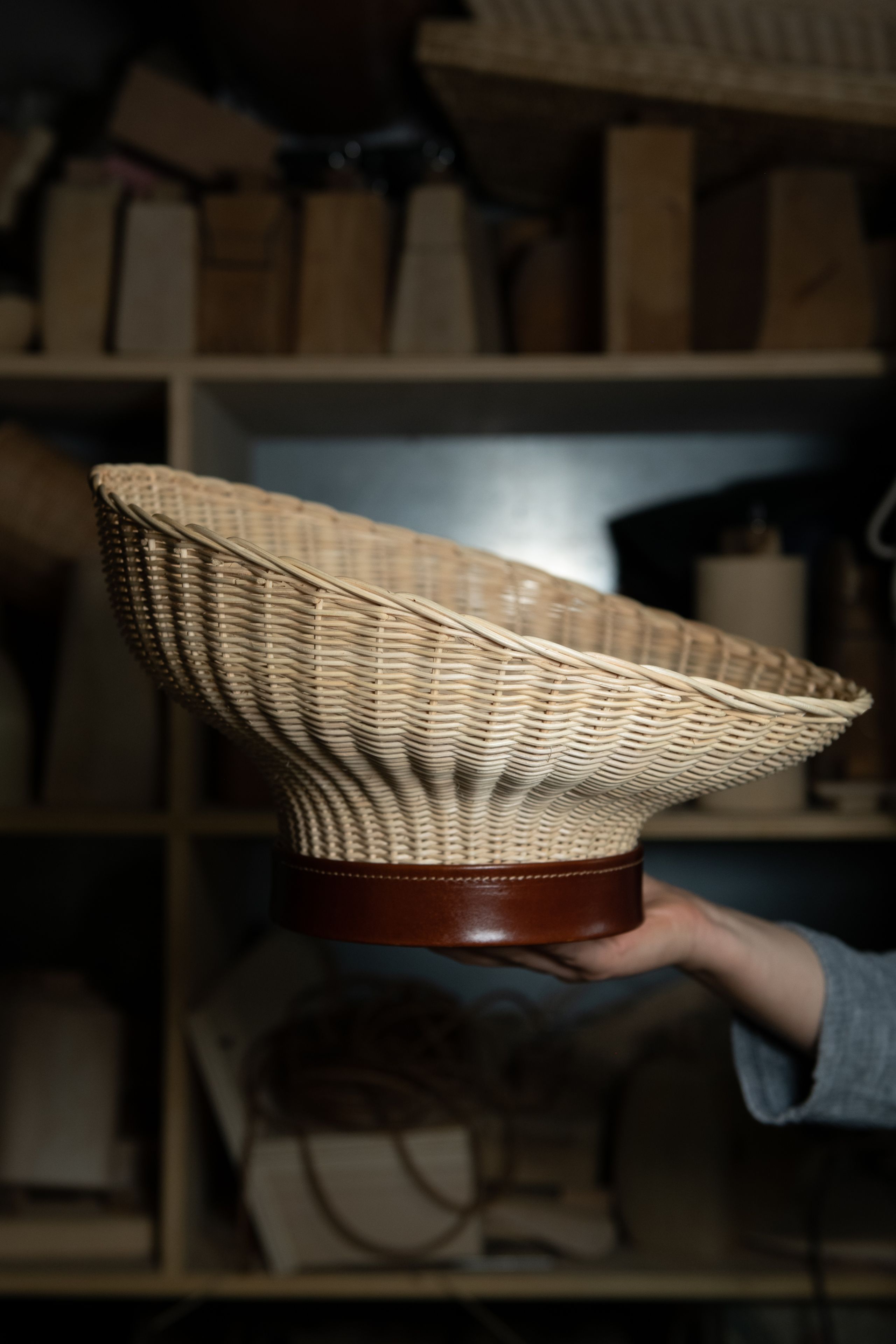 Woven wicker pendant lamp SEIA 140 By Bottega Intreccio design Maurizio ...