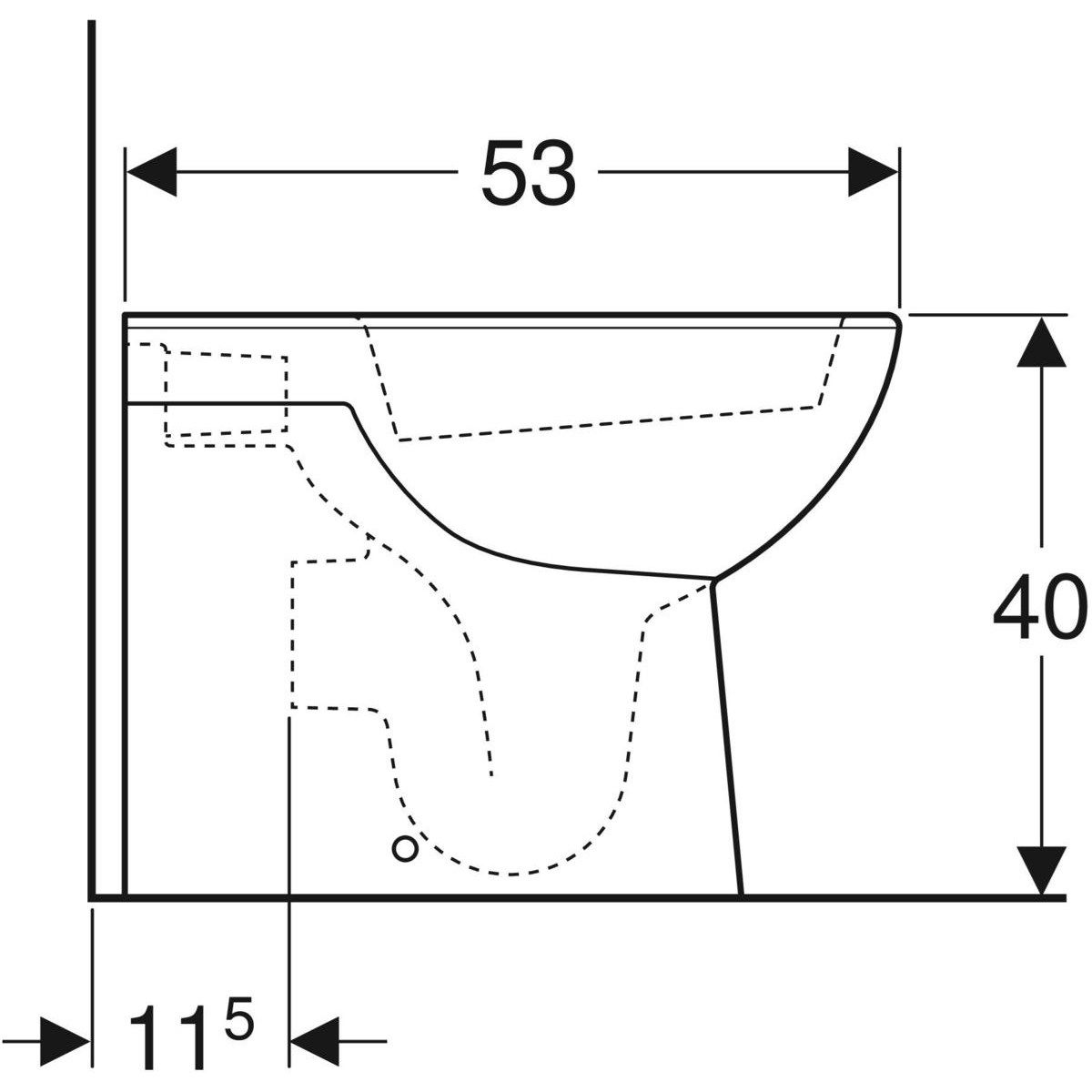 SELNOVA Floor mounted back to wall Vitreous China toilet By Geberit