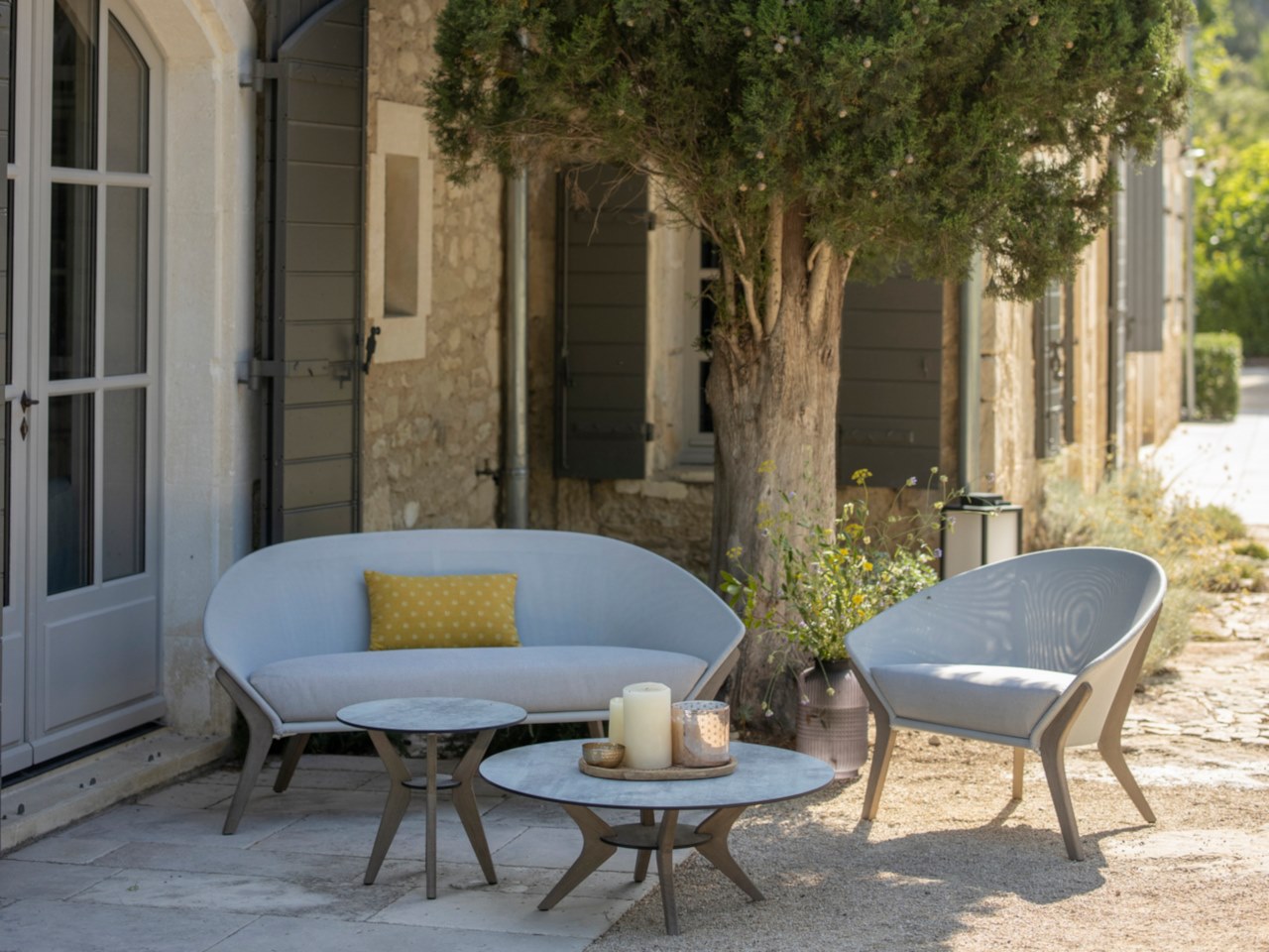 SELVA Garden armchair with armrests By Les Jardins®