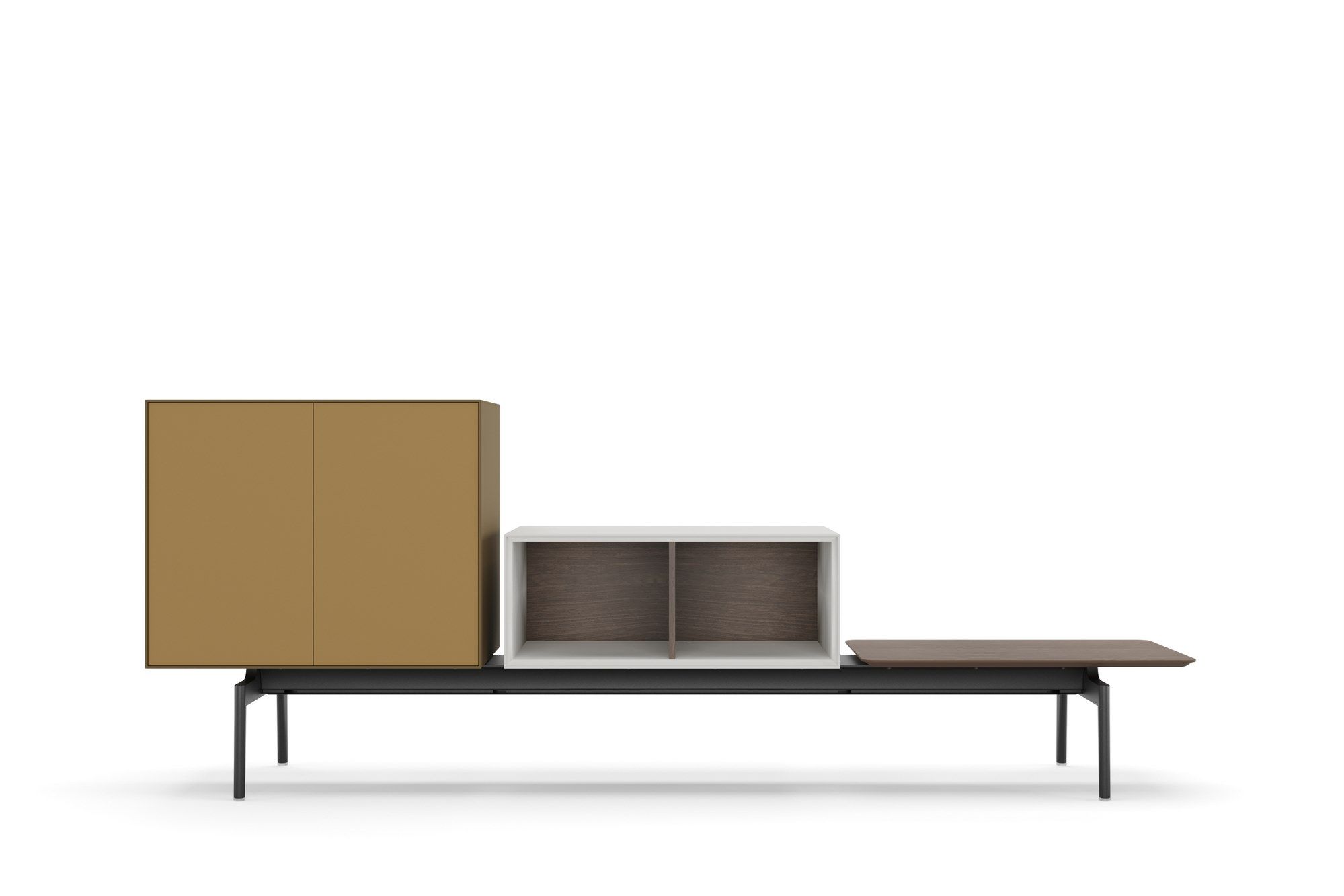 SEMITON 3 UNITS Modular MDF sideboard By Arper | design Garcia Cumini