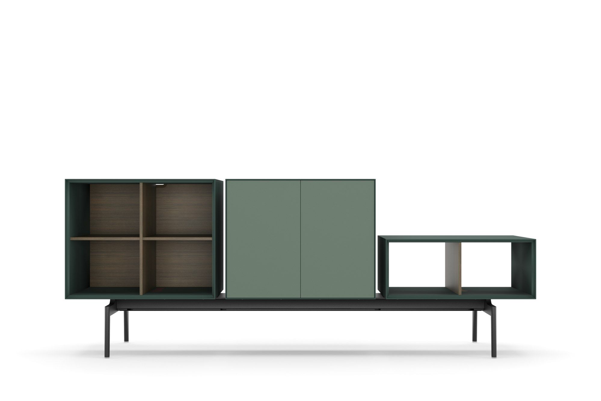 SEMITON 3 UNITS Modular MDF sideboard By Arper | design Garcia Cumini