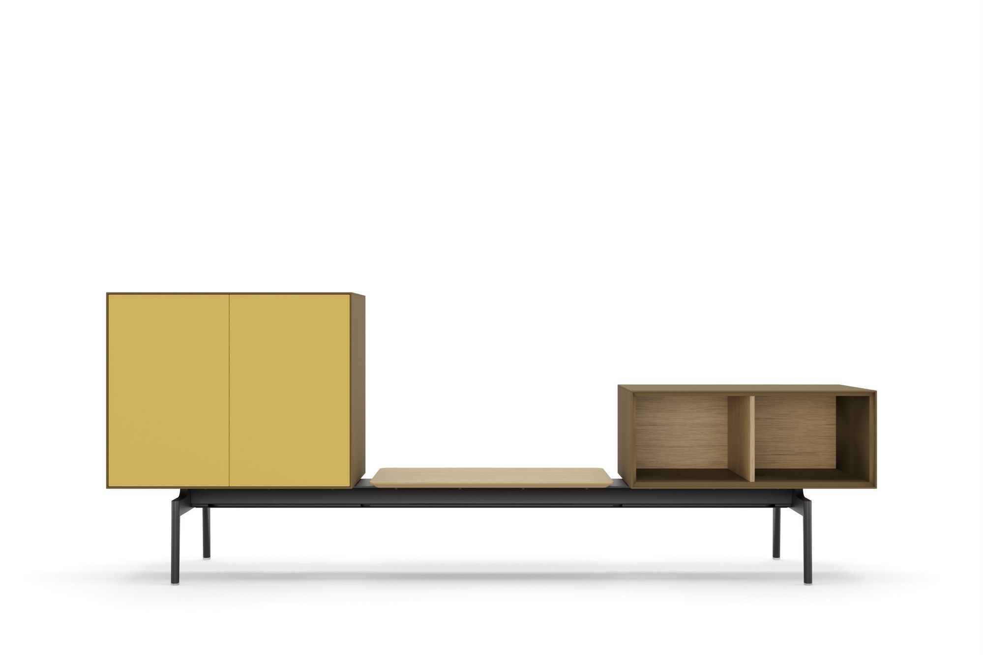 SEMITON 3 UNITS Modular MDF sideboard By Arper | design Garcia Cumini