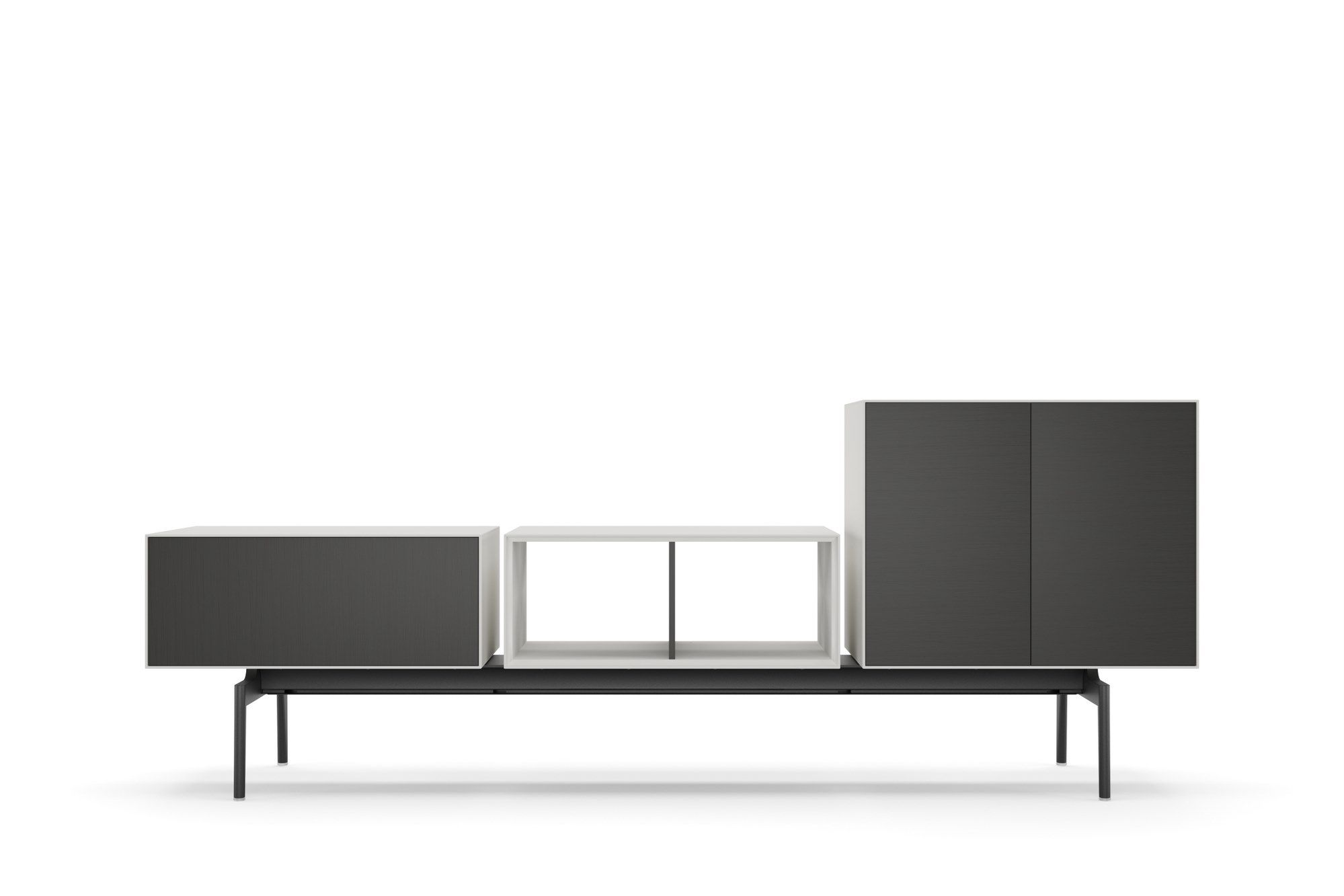 SEMITON 3 UNITS Modular MDF sideboard By Arper | design Garcia Cumini
