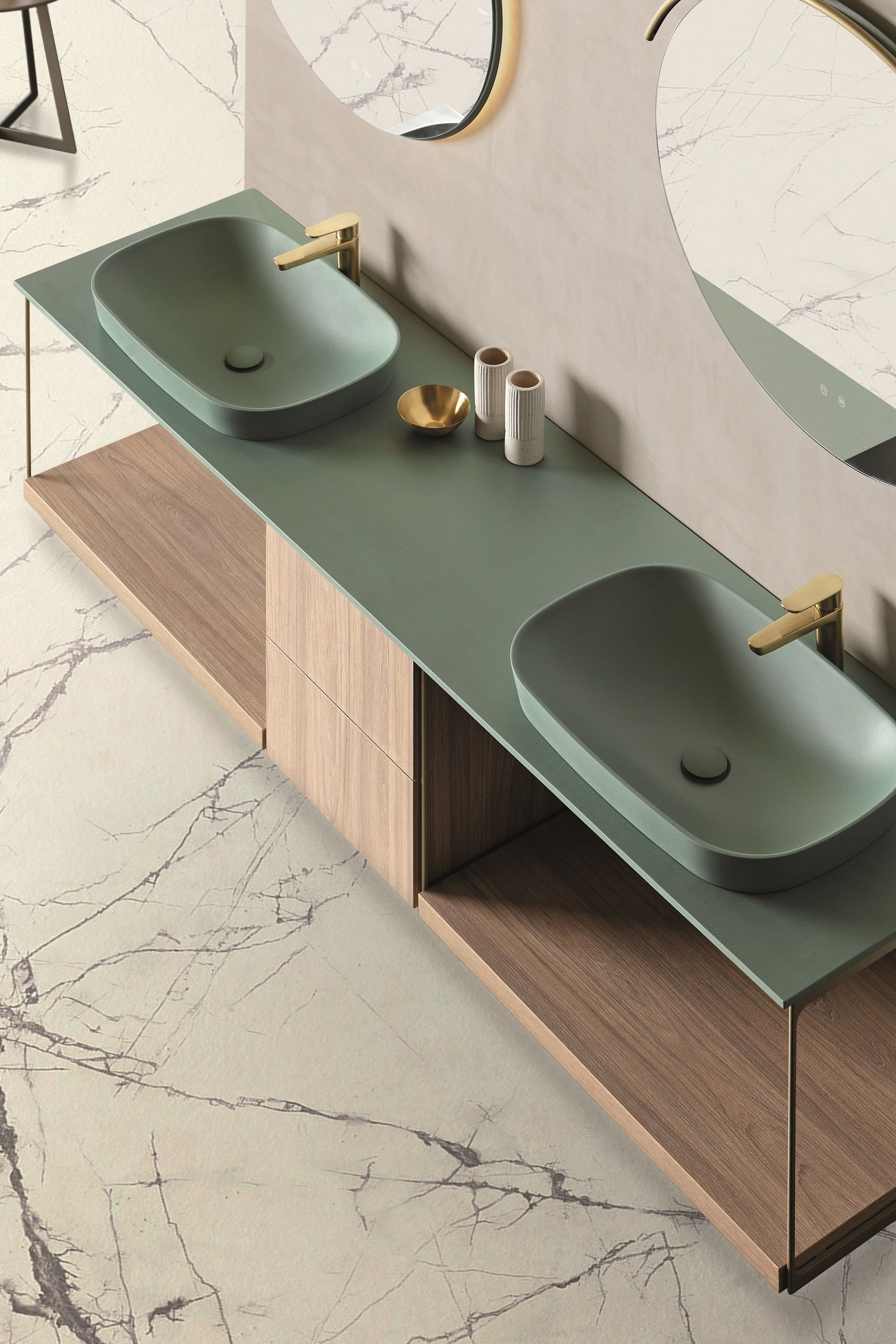 SEN | Double vanity unit Sen Collection By Fiora design Mario Ruiz