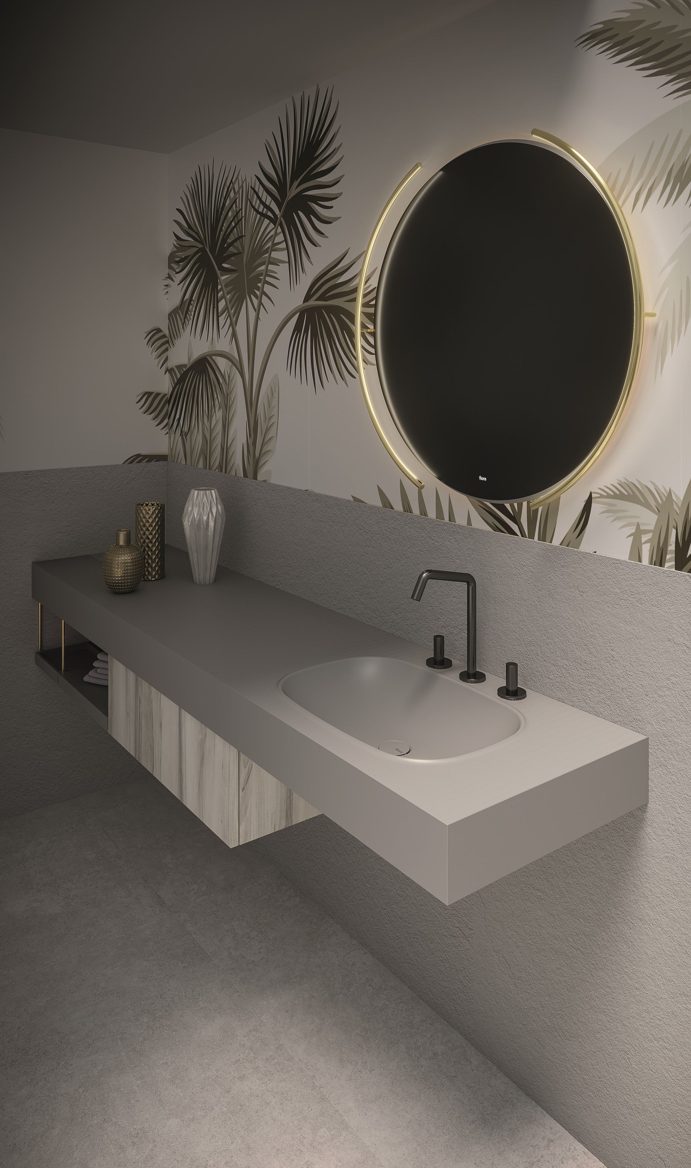 SEN | Wall-mounted vanity unit Sen Collection By Fiora design Mario Ruiz