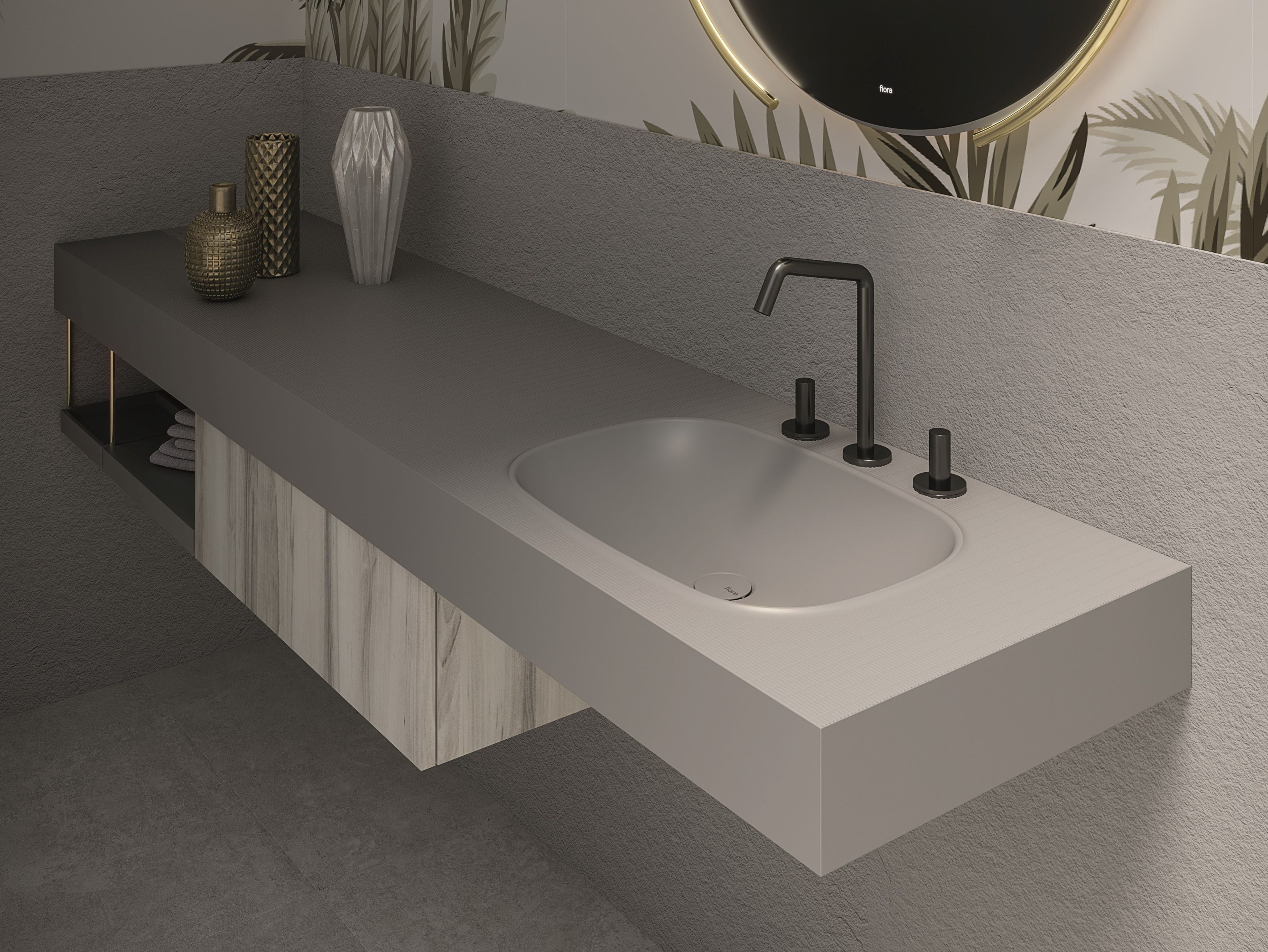 SEN | Wall-mounted vanity unit Sen Collection By Fiora design Mario Ruiz