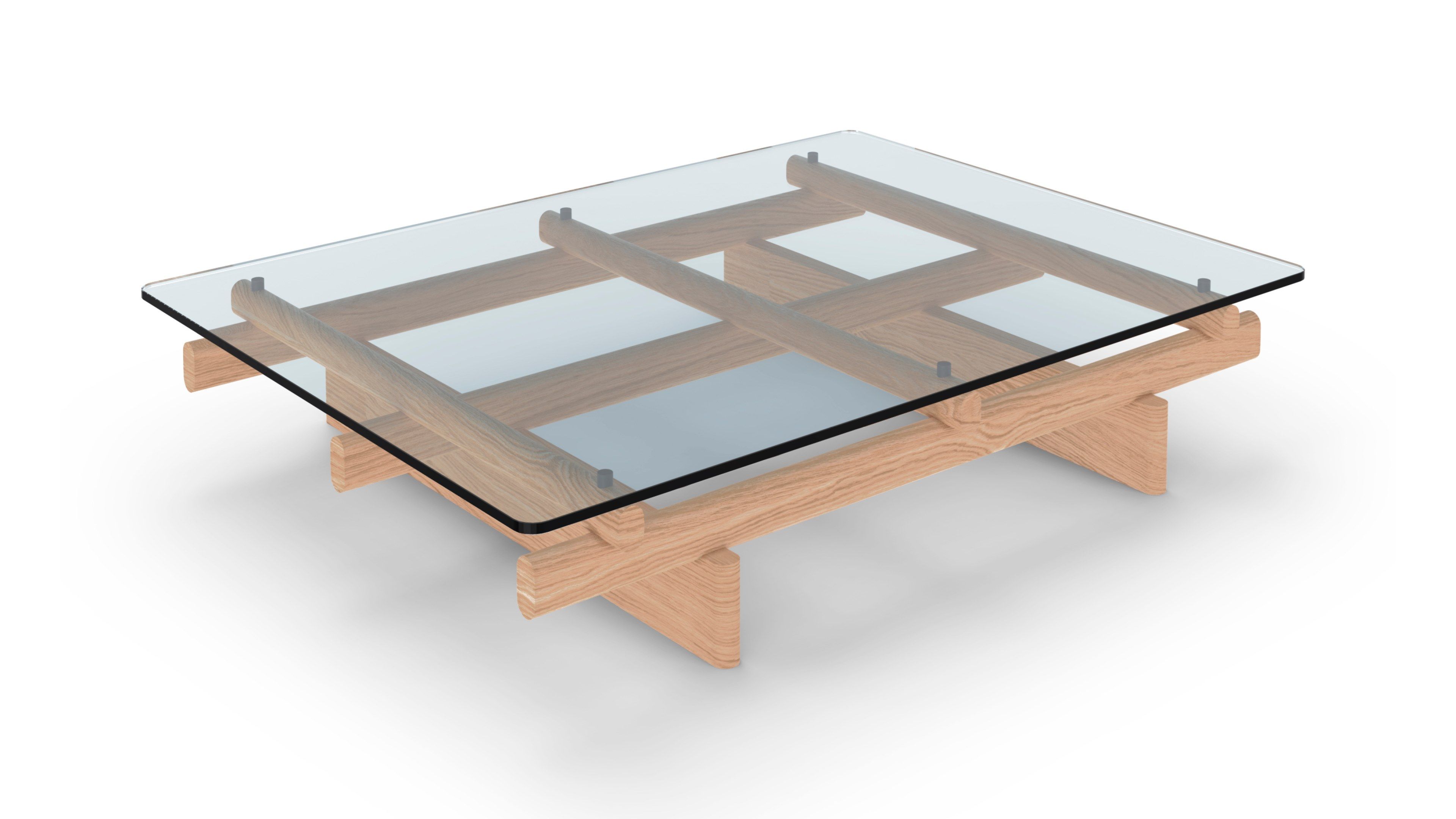 SENGU Low rectangular wood and glass coffee table By Cassina | design ...