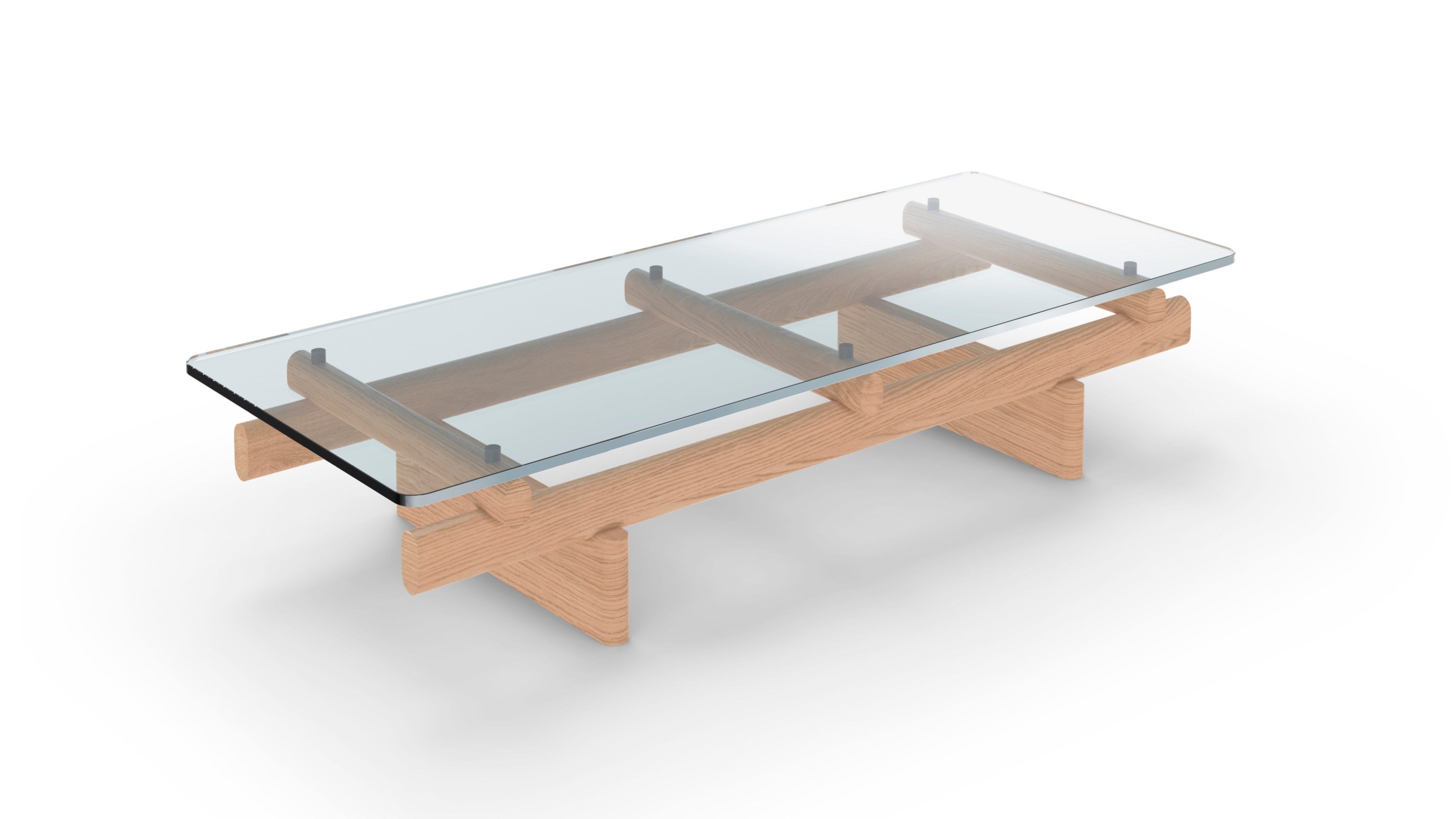 SENGU Low rectangular wood and glass coffee table By Cassina | design ...