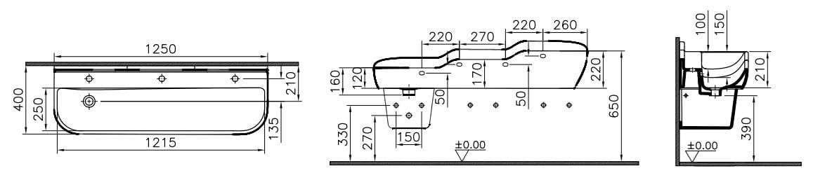 SENTO KIDS Rectangular ceramic washbasin for children By VitrA ...