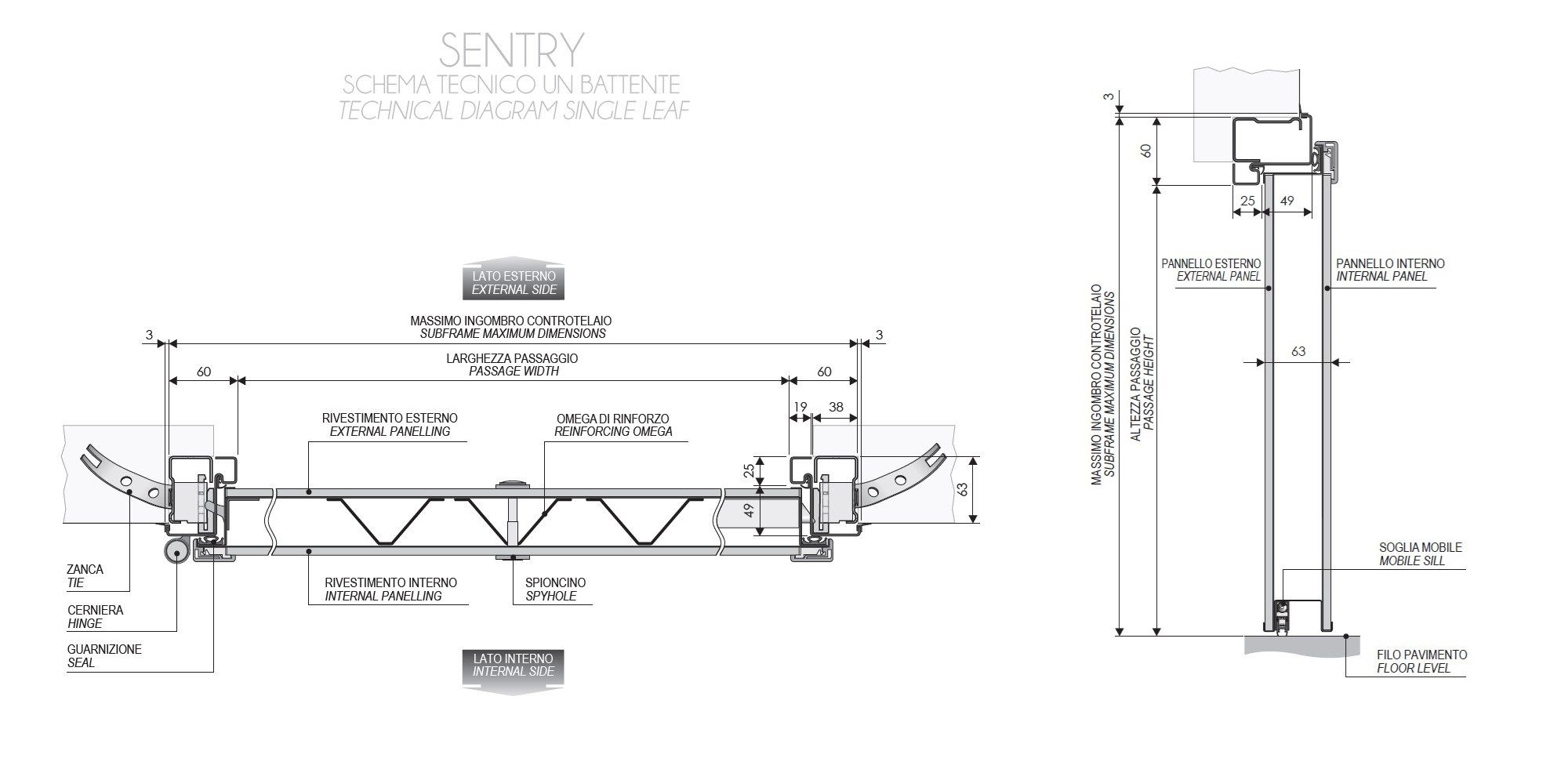 Lacquered safety door SENTRY By DIERRE