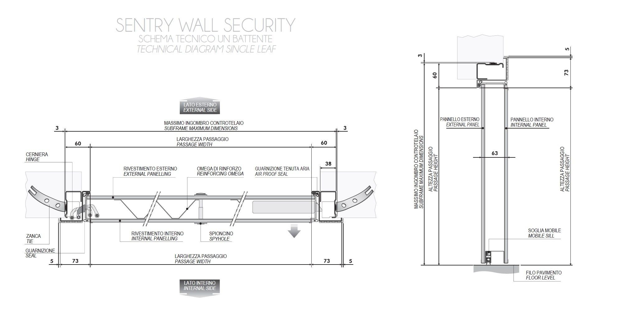 Lacquered safety door SENTRY By DIERRE