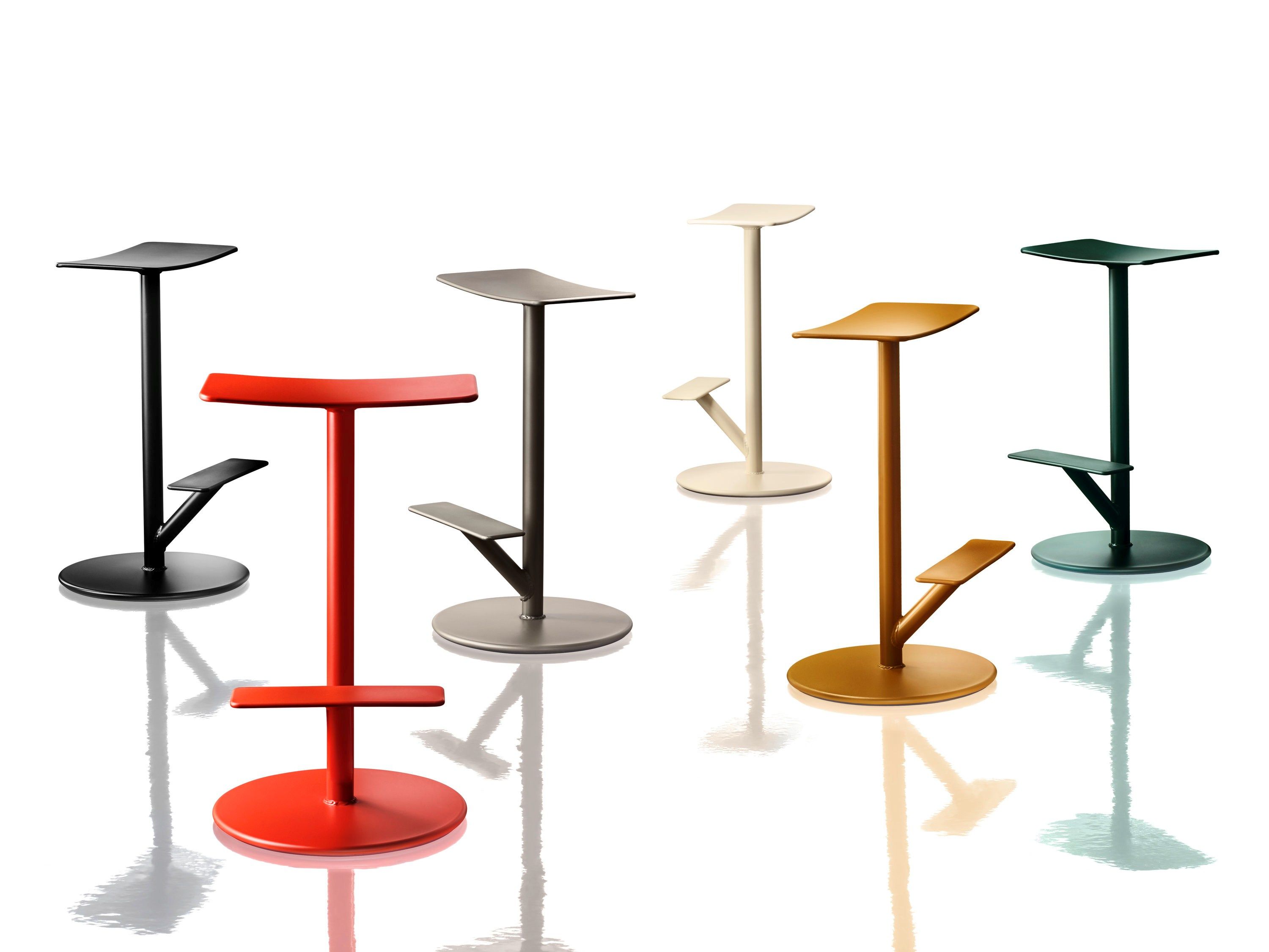 SEQUOIA Powder coated steel stool with footrest By Magis | design ...