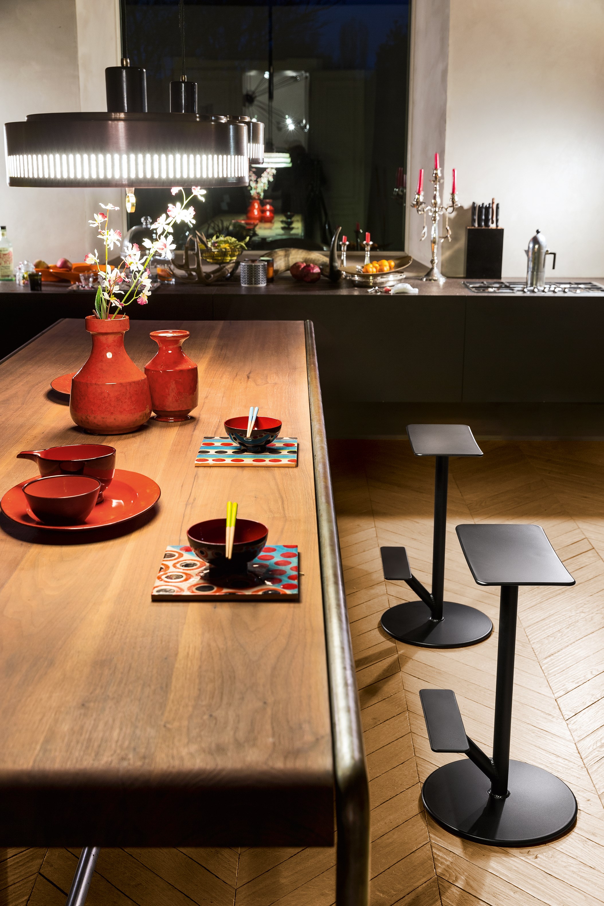 SEQUOIA Powder coated steel stool with footrest By Magis | design ...