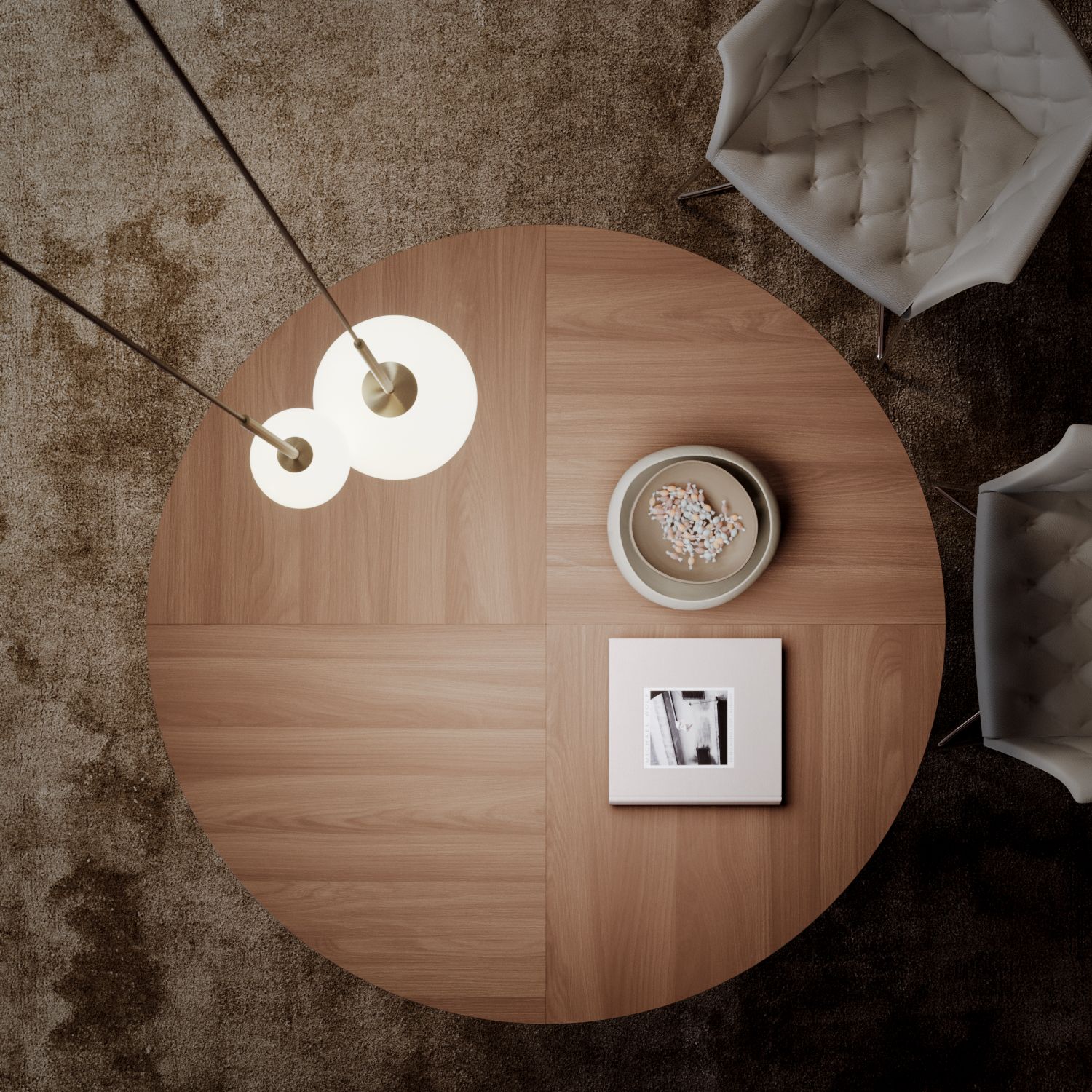 SESSANTA Round wooden meeting table By PROF