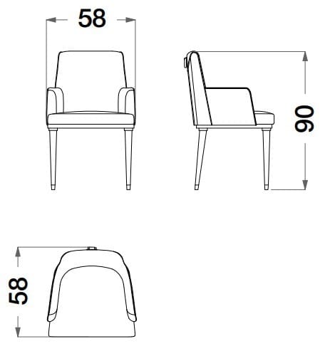 SESTO SENSO | Chair with armrests Sesto Senso Collection By CPRN HOMOOD ...
