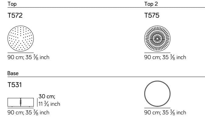 SETACCI Round coffee table with metal sheet base and wooden top By AMURA | design Elisabetta ...