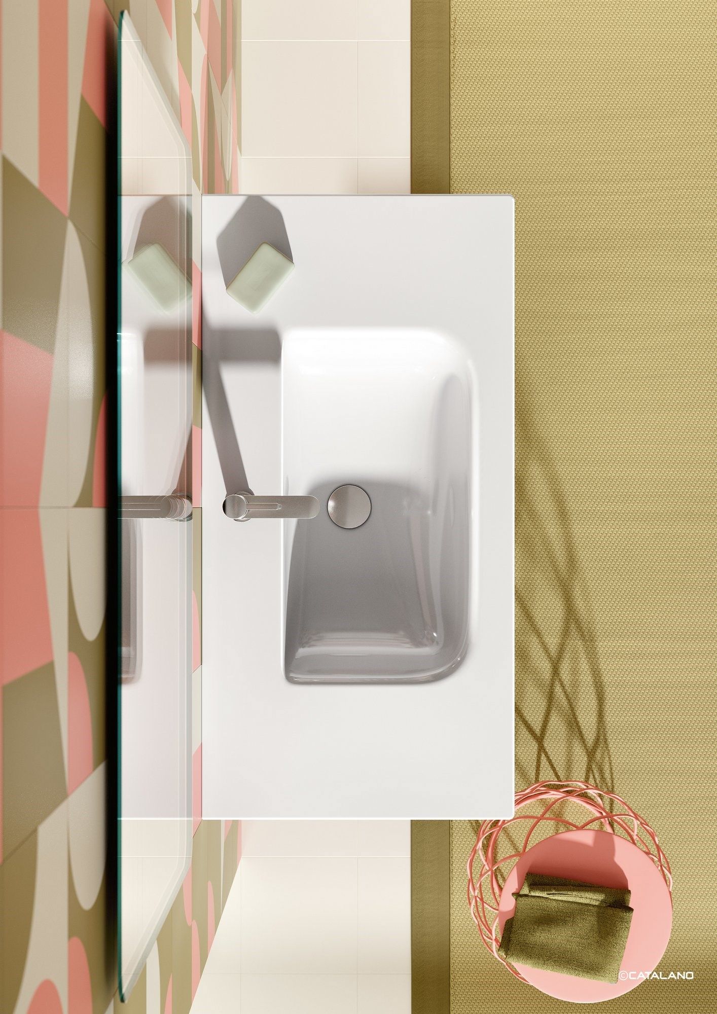 Lavabo sospeso rettangolare SFERA - CERAMICA CATALANO - Edilportale