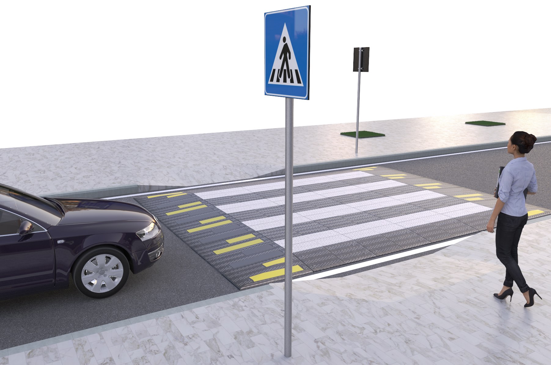 SG735 | Speed bump Raised rubber walkway By Lazzari