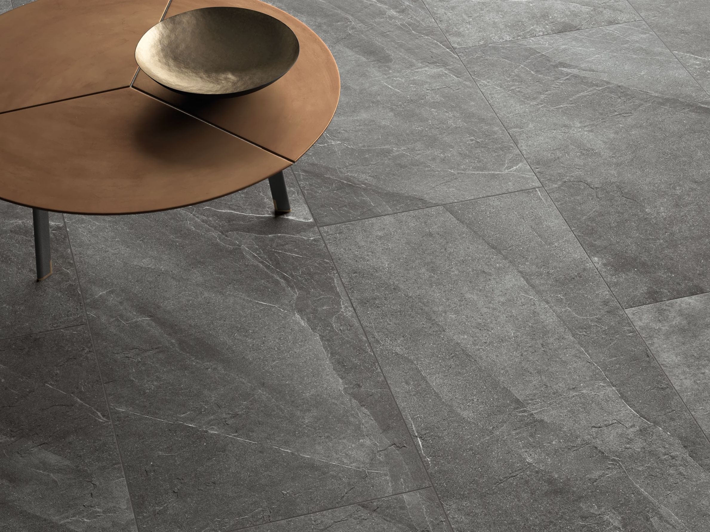SHALE ASH Porcelain stoneware wall/floor tiles with stone effect By ...