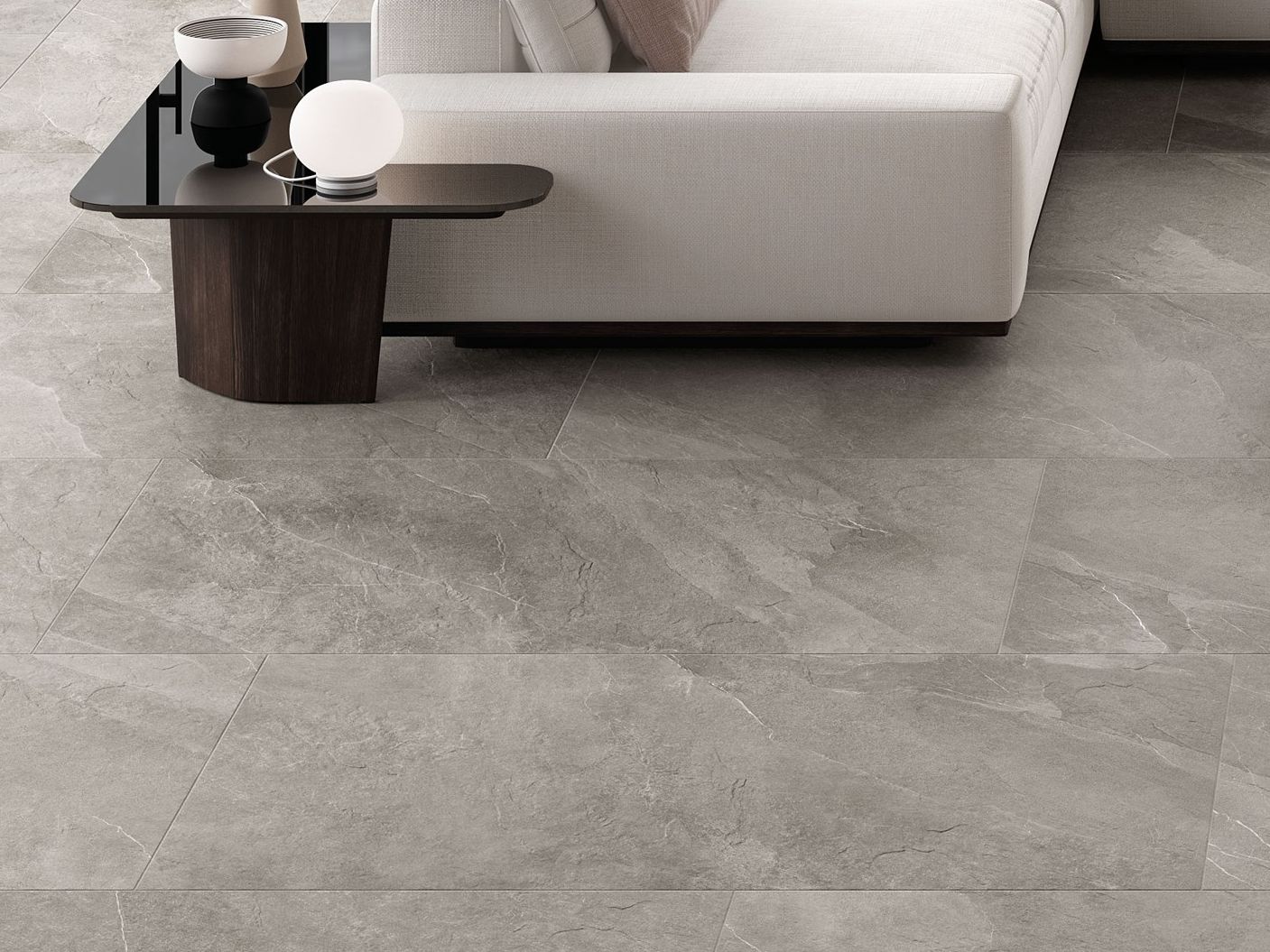 SHALE GREIGE Porcelain stoneware wall/floor tiles with stone effect By ...