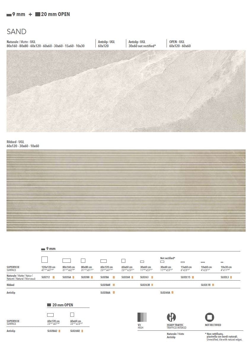 Porcelain stoneware wall/floor tiles with stone effect SHALE SAND Shale ...