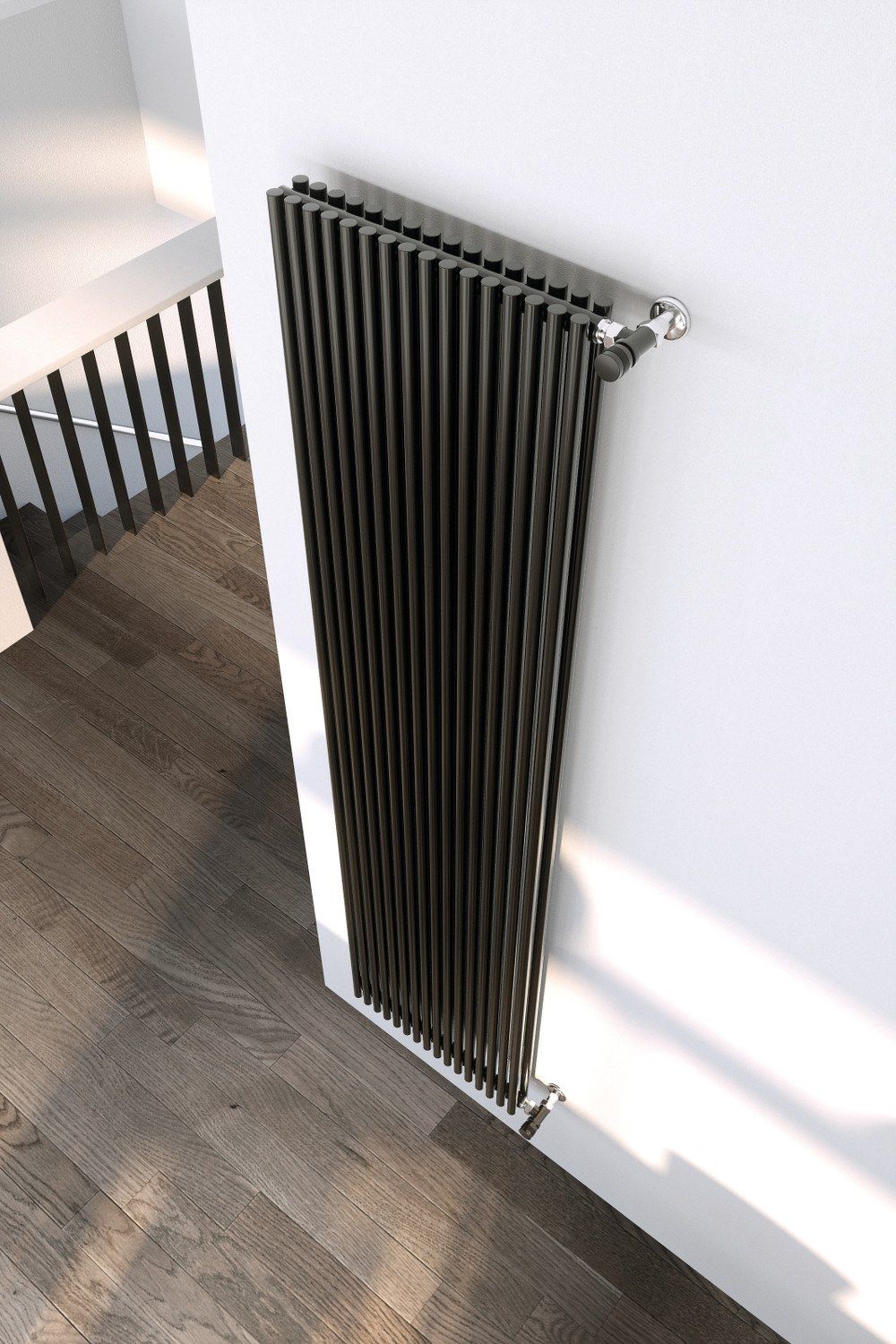 Wall-mounted hot-water horizontal steel decorative radiator SHAMAL ONE ...
