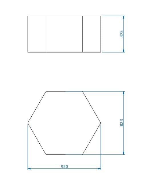 SHAPE HEXAGON Pouf modulable en QM Foam By SDC LAB_Quinze & Milan