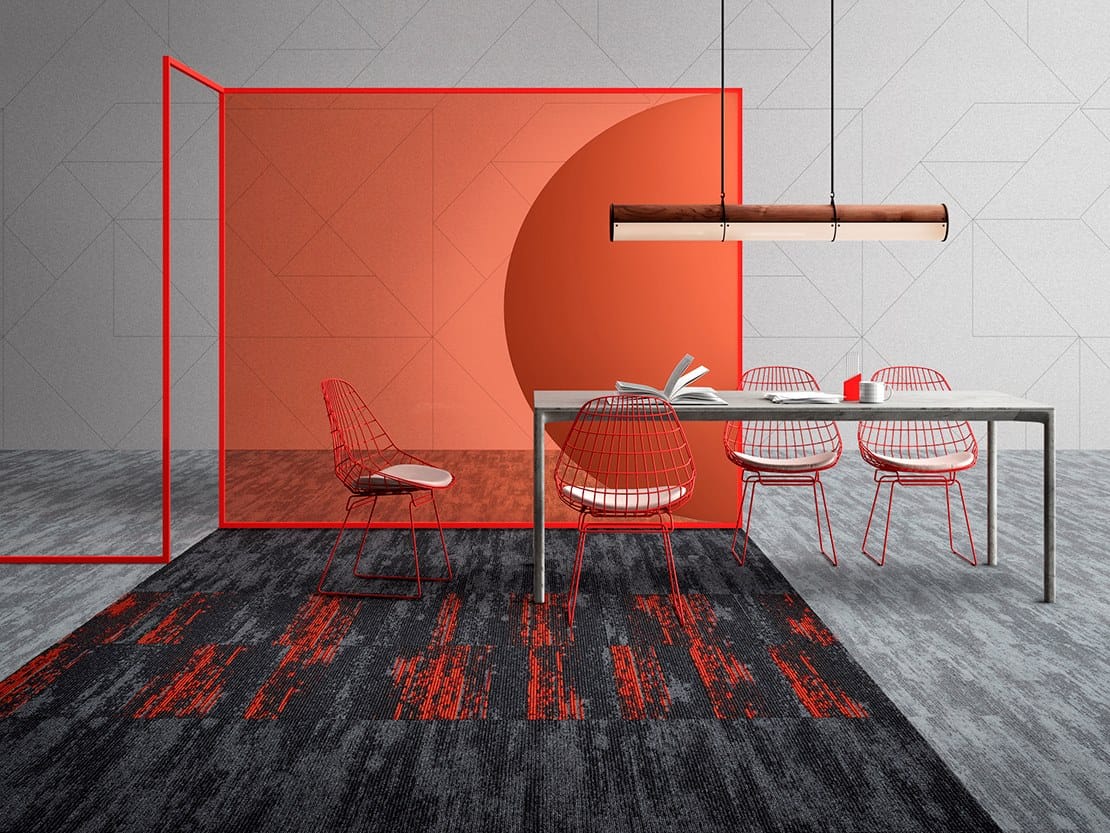 Polyamide carpet tiles SHARED PATH Art Style Collection By IVC Commercial