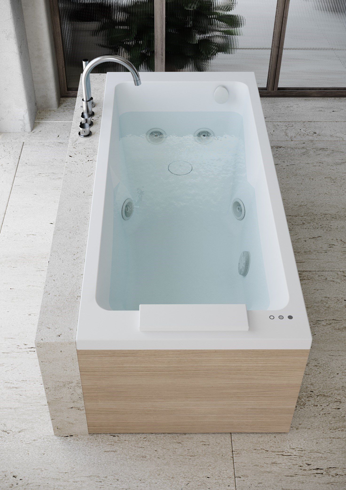 Bañera encastrable con hidromasaje SHARP 75 By Jacuzzi® diseño Carlo ...