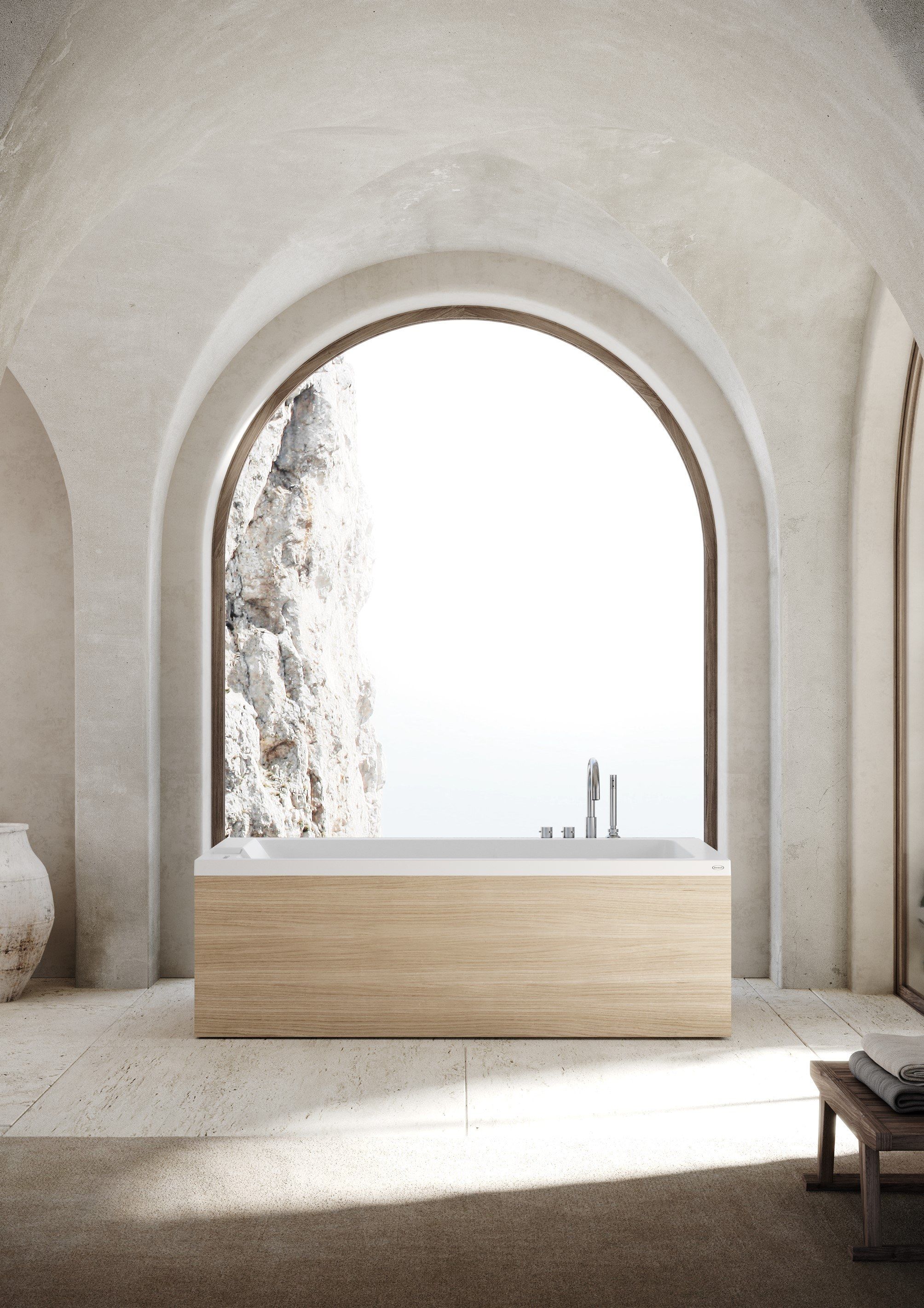 Bañera encastrable con hidromasaje SHARP 75 By Jacuzzi® diseño Carlo ...