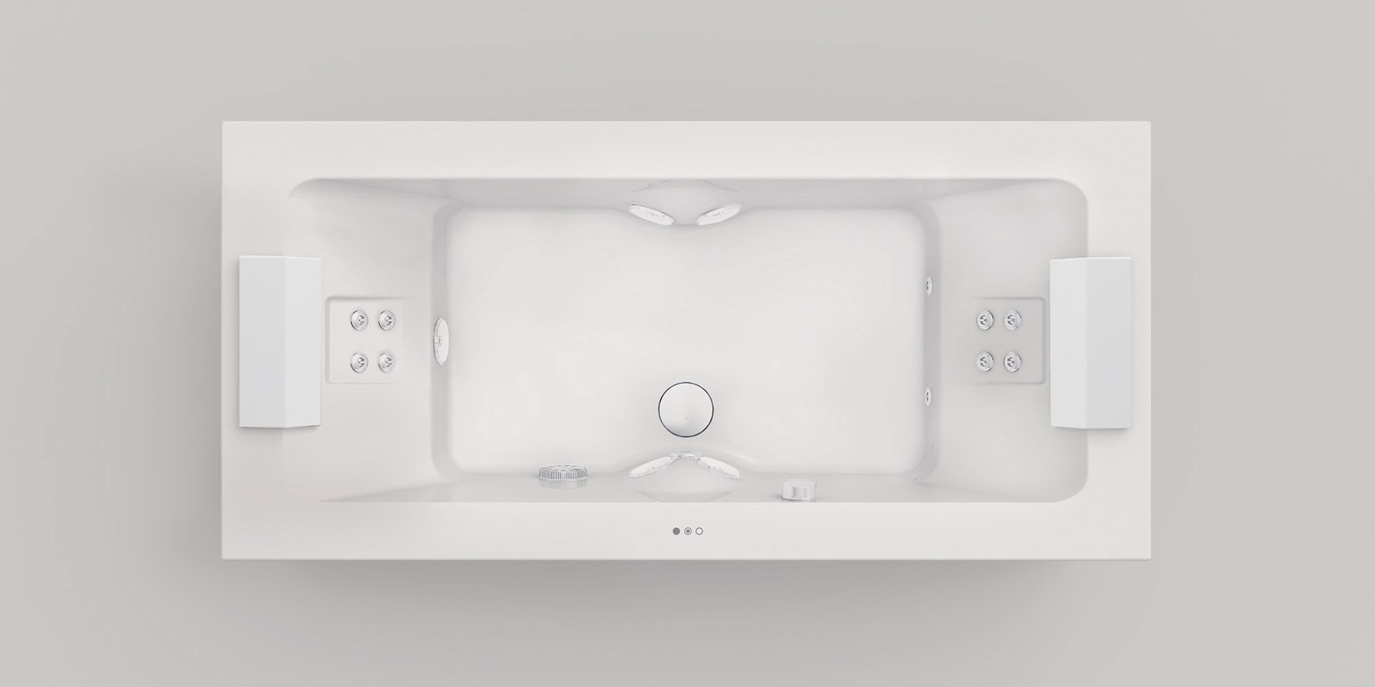 SHARP DOUBLE 2 seater hydromassage rectangular bathtub By Jacuzzi ...