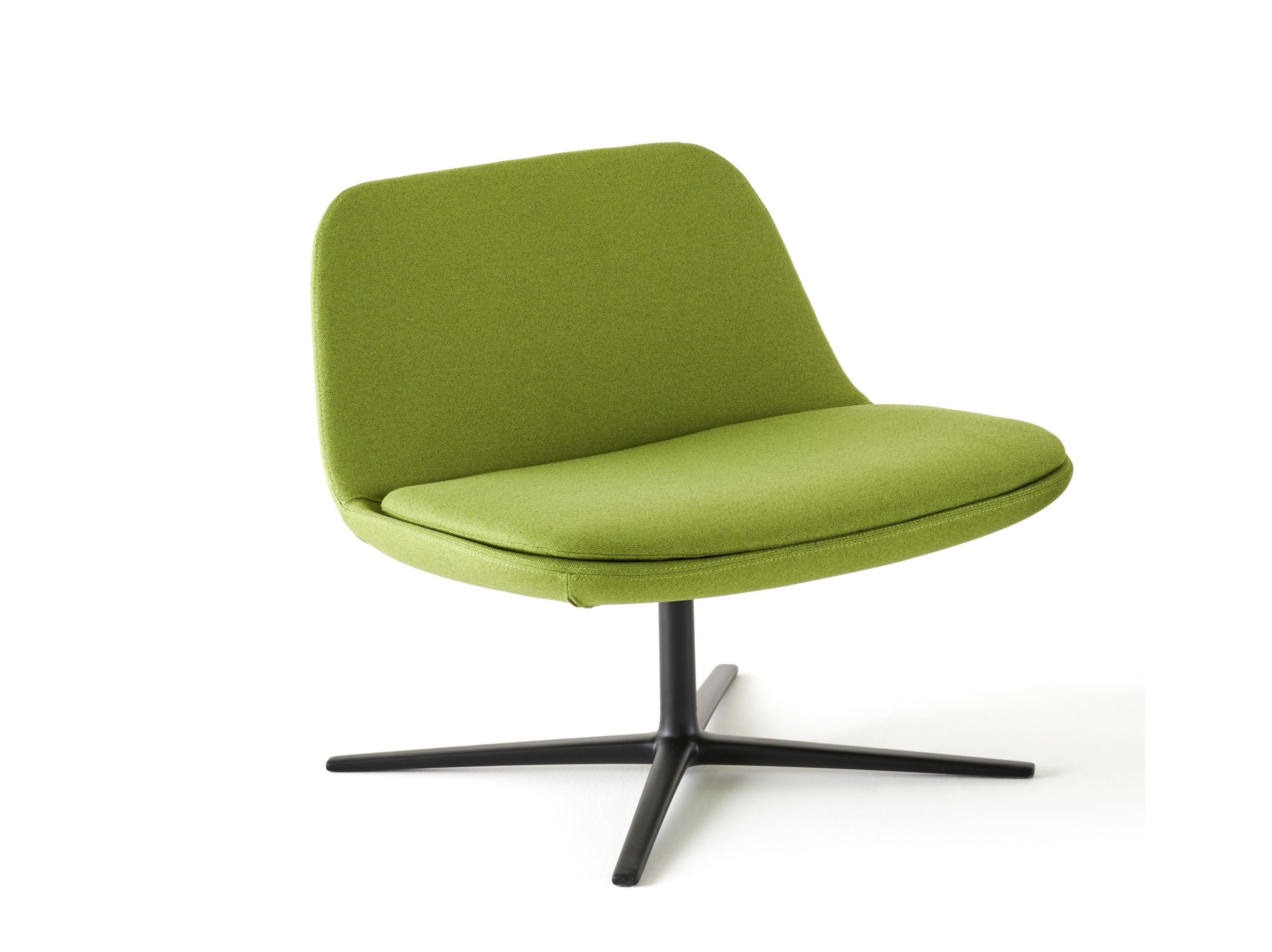 SHELL LOUNGE Upholstered with 4-spoke base fabric easy chair By ESTEL GROUP