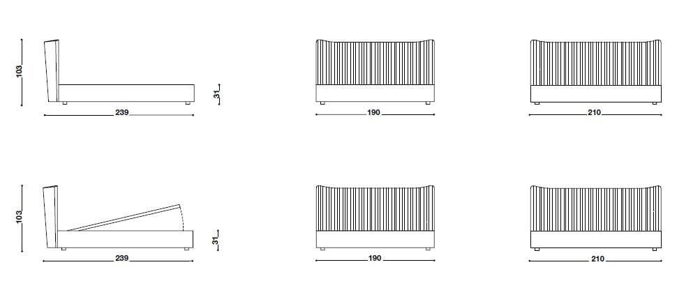 SHELLON IN Double bed By Desiree divani | design Setsu & Shinobu Ito