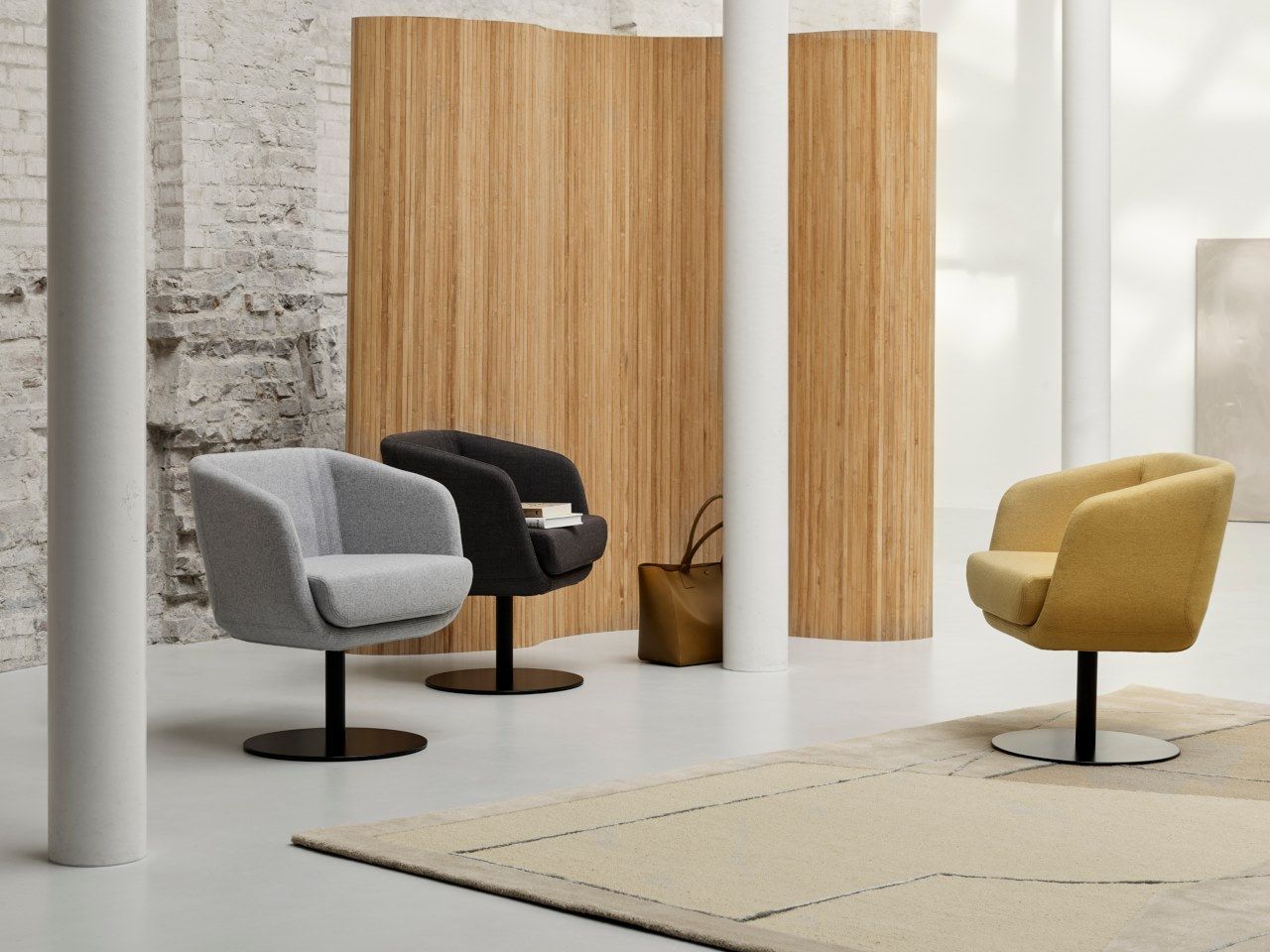 Fabric armchair SHELLY By SOFTLINE design Matthias Demacker