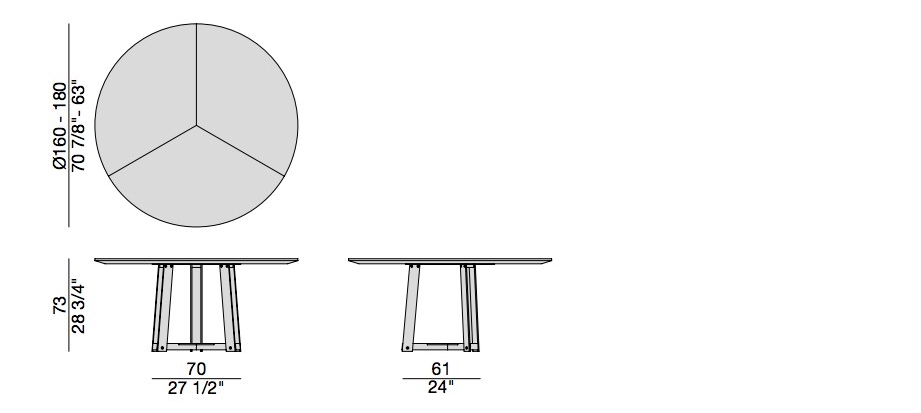 TWENTY Round ash table with Lazy Susan By Porada | design Jiun Ho