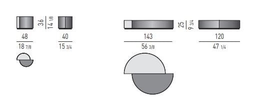 Coffee table SHIELDS By Minotti