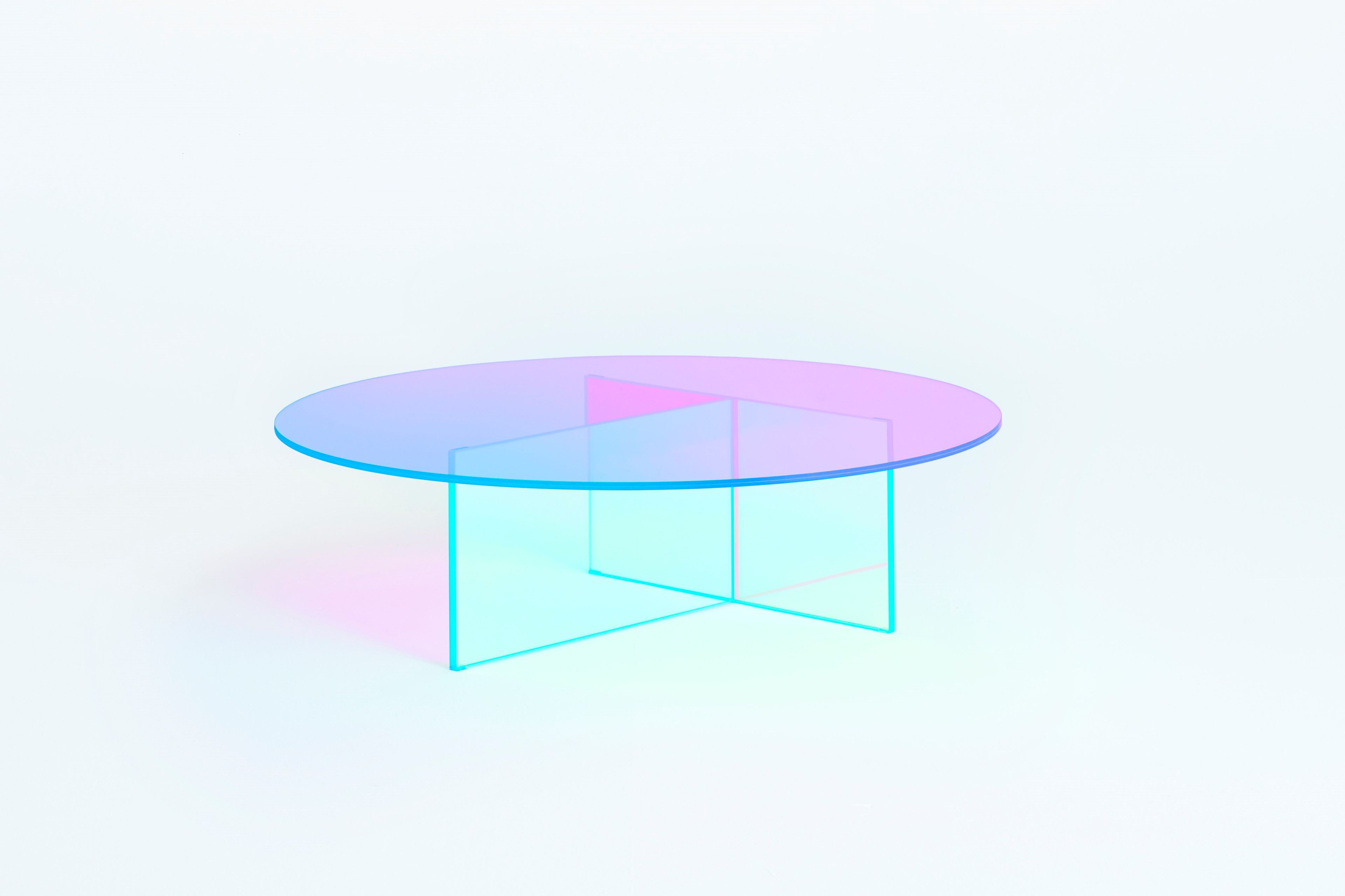 SHIMMER | Round coffee table By Glas Italia