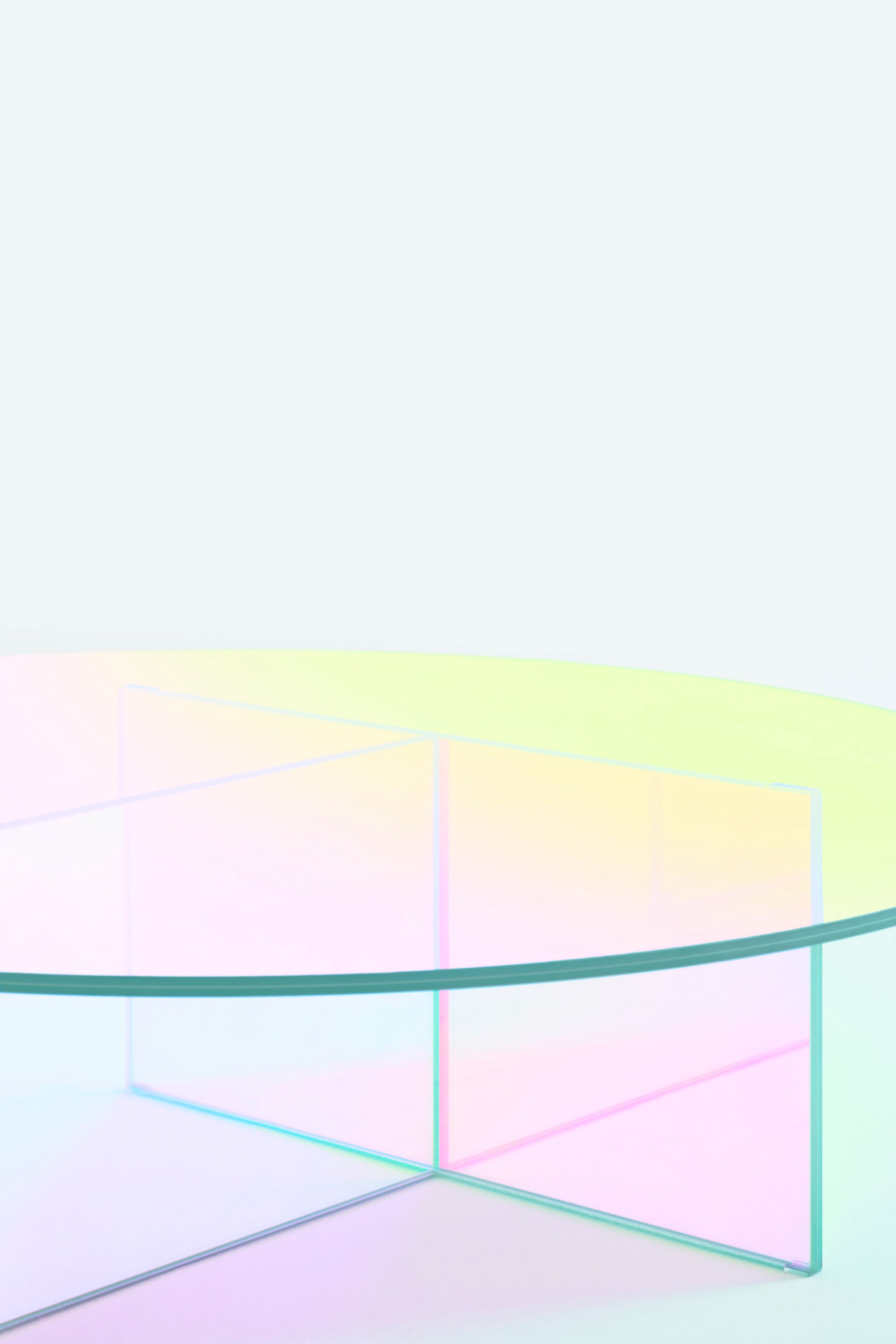 SHIMMER | Round coffee table By Glas Italia