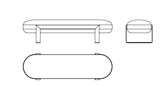 SHIRLEY Fabric bench By Giorgetti | design Carlo Colombo